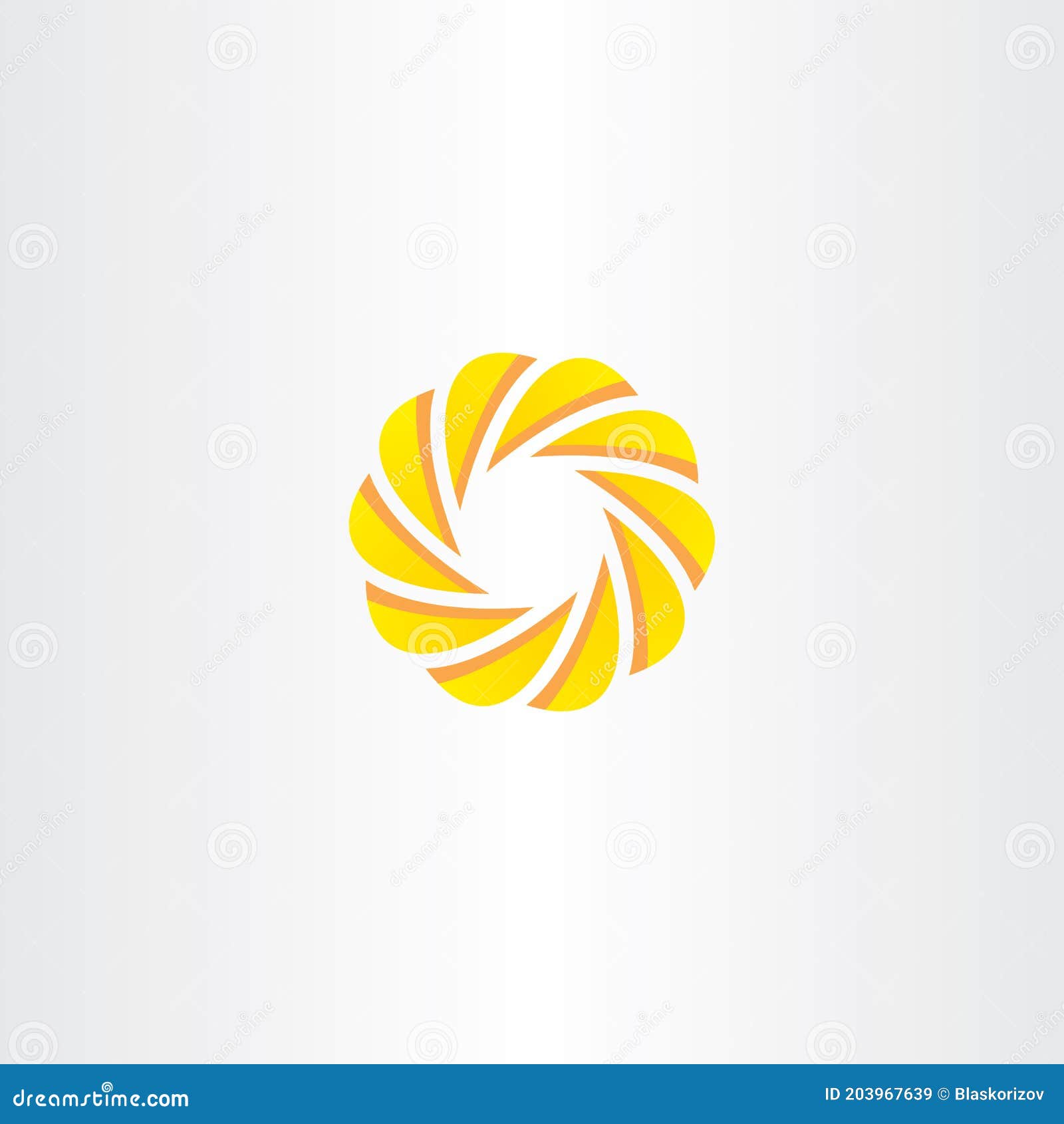 Abstract Business Circle Element Logo Yellow Icon Vector Stock Vector ...