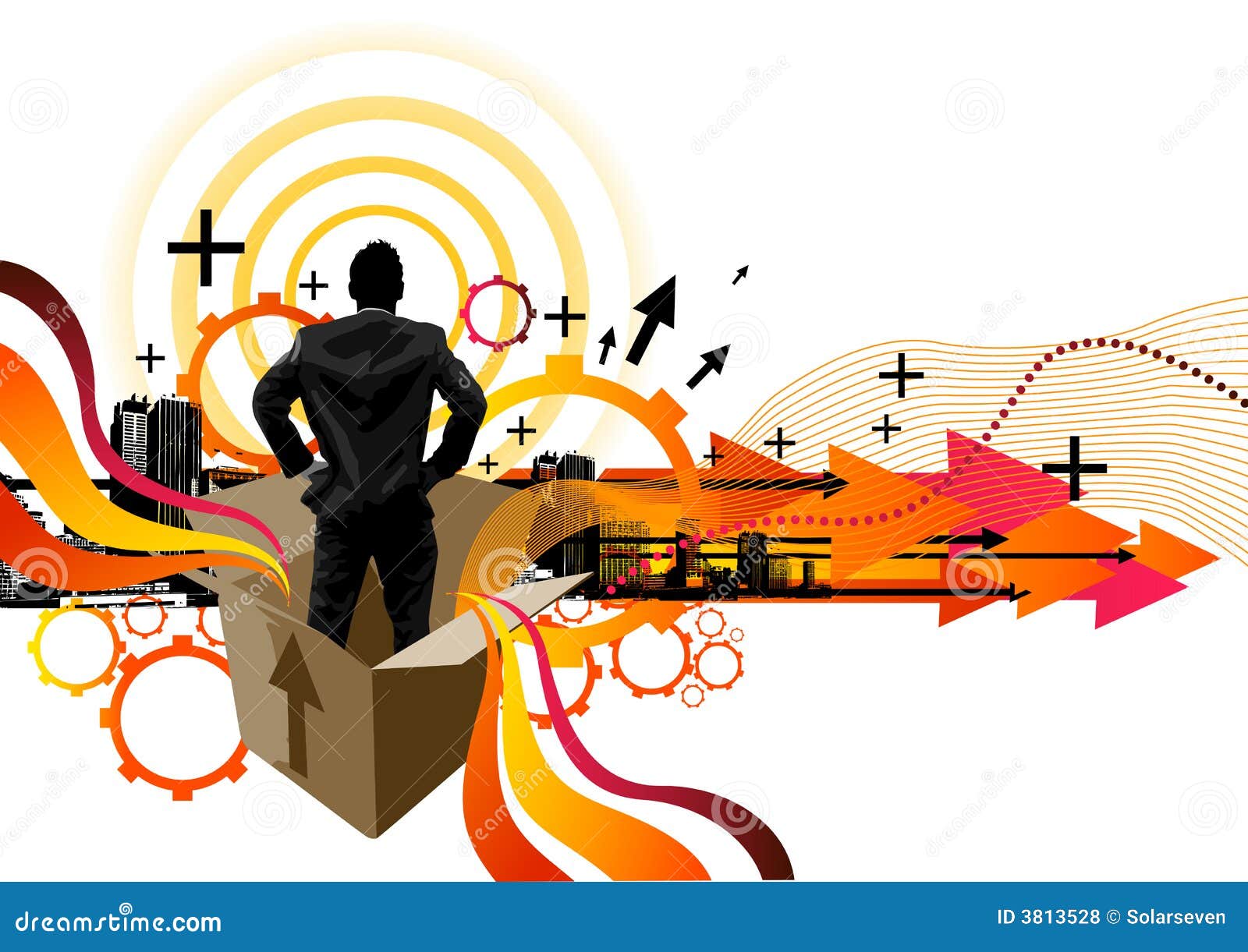 Abstract Business Concept stock illustration. Illustration of color ...