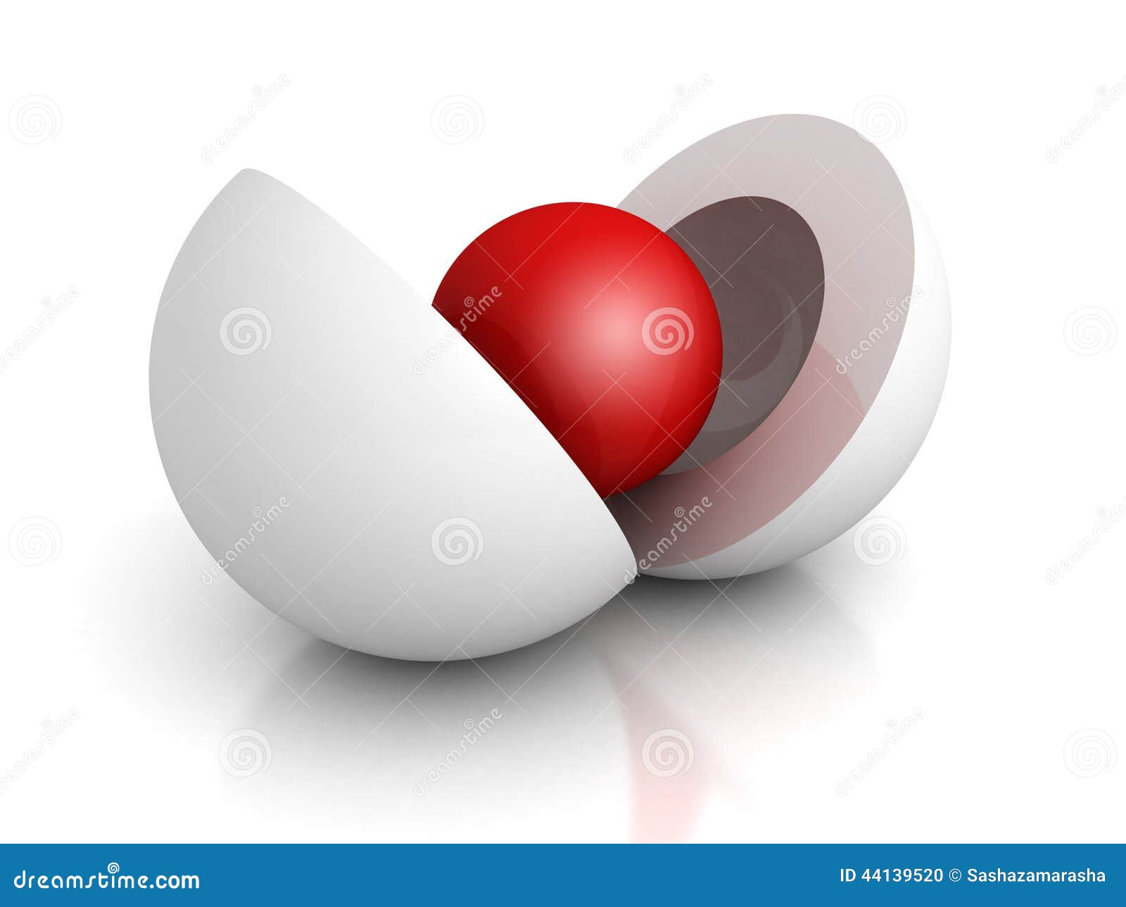 Abstract Business Concept Red Center Sphere Stock Illustration ...