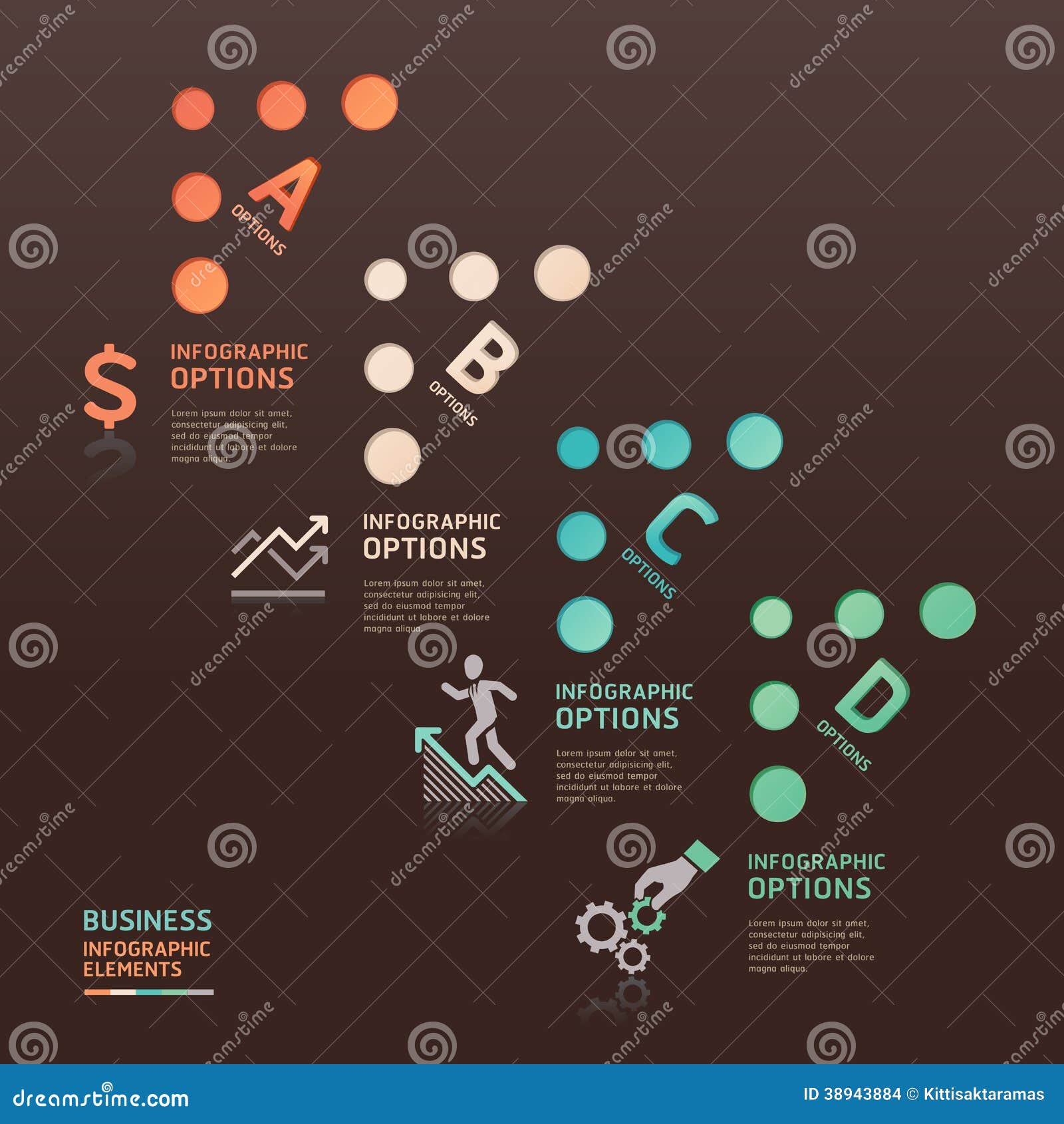 Abstract Business Dot Arrow Options. Stock Vector - Illustration of ...