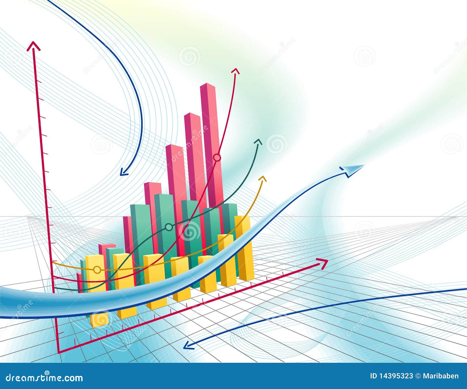 Abstract business graph stock vector. Illustration of financial - 14395323