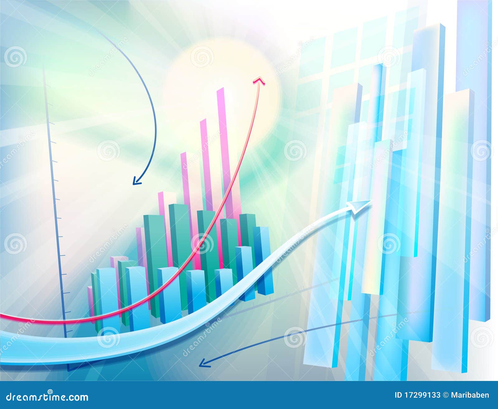 Abstract business graph stock vector. Illustration of increase - 17299133