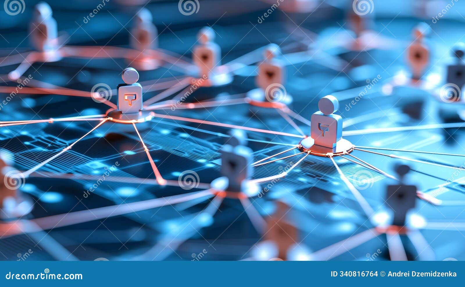 An Abstract Business Hierarchy Diagram with a Virtual Workflow ...