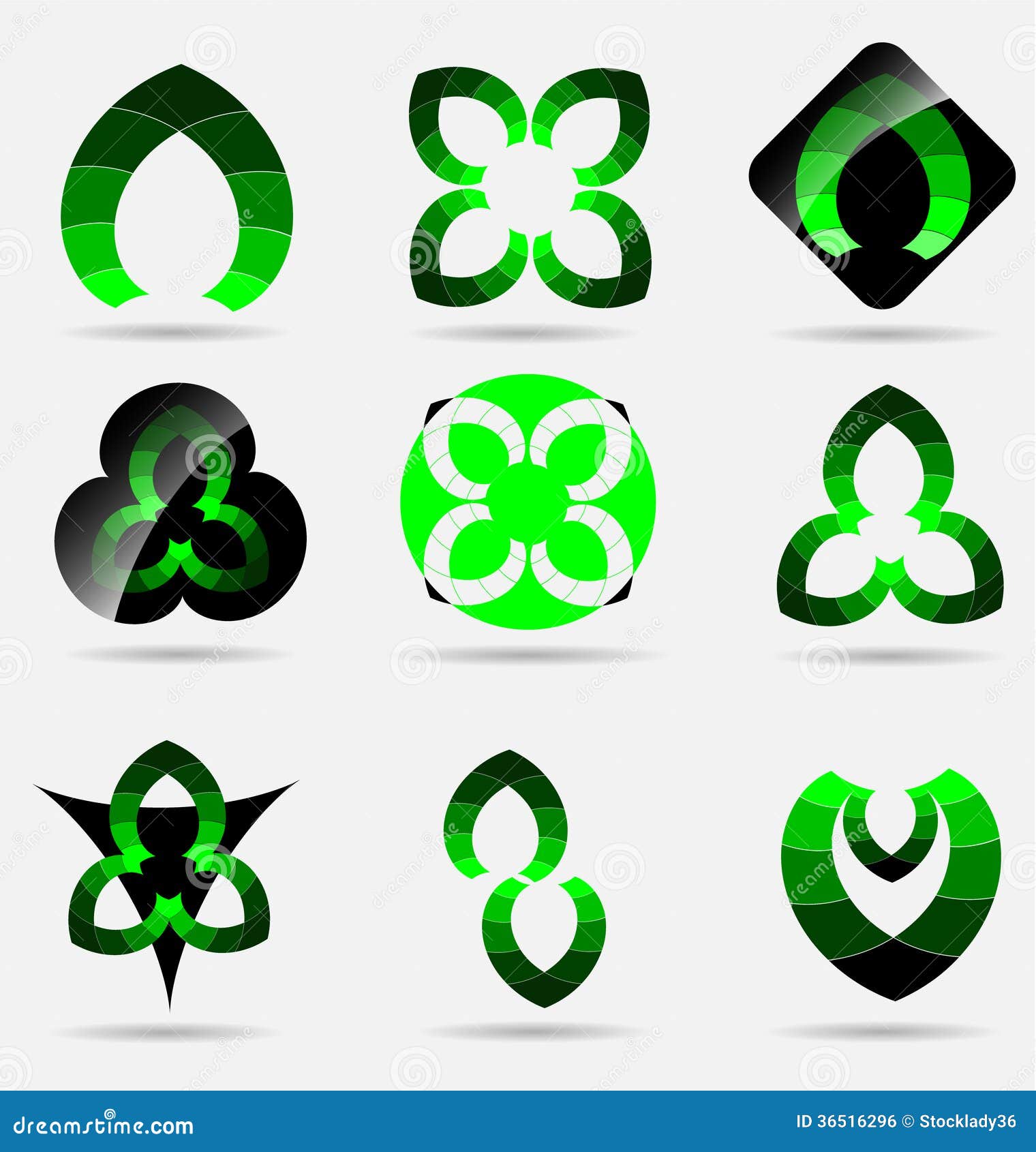 Abstract Business Icon Collection Stock Illustration - Illustration of ...