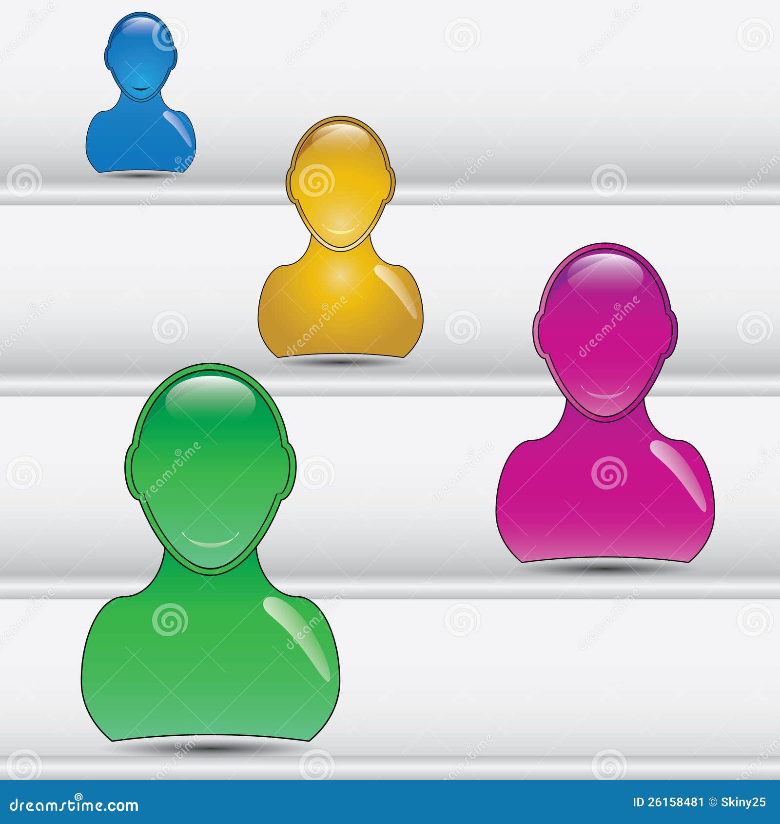 Abstract Business People Figures Stock Illustration - Illustration of ...