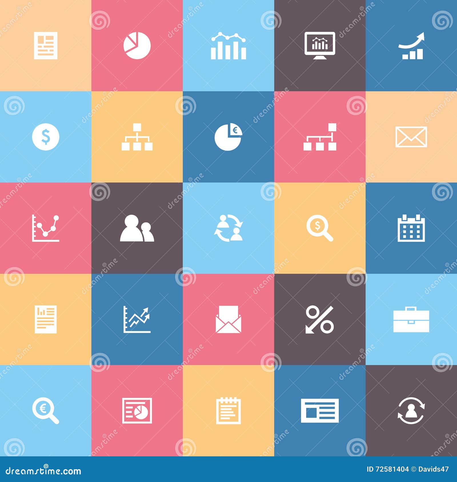 Abstract business symbols stock vector. Illustration of business - 72581404