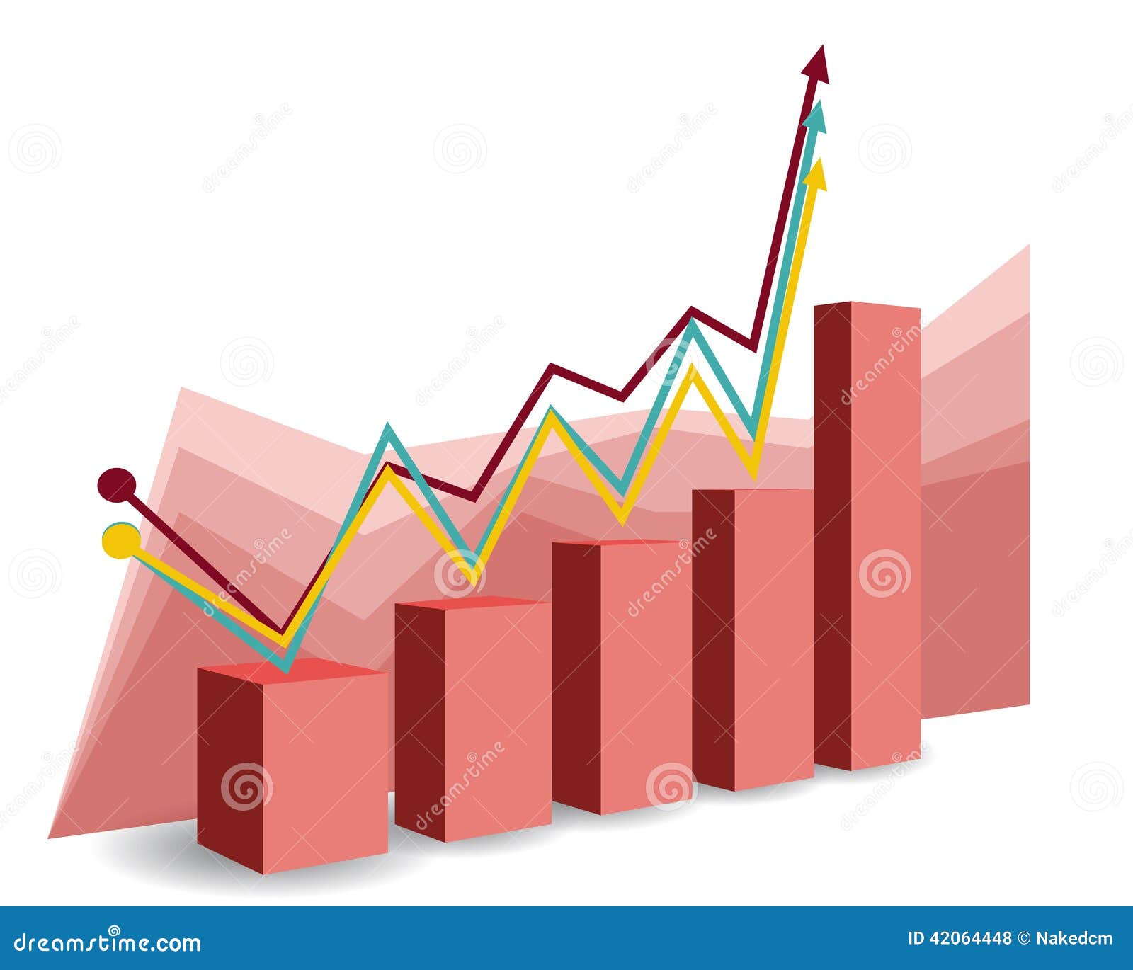 Abstract Business Target Graph and Chart Stock Vector - Illustration of ...