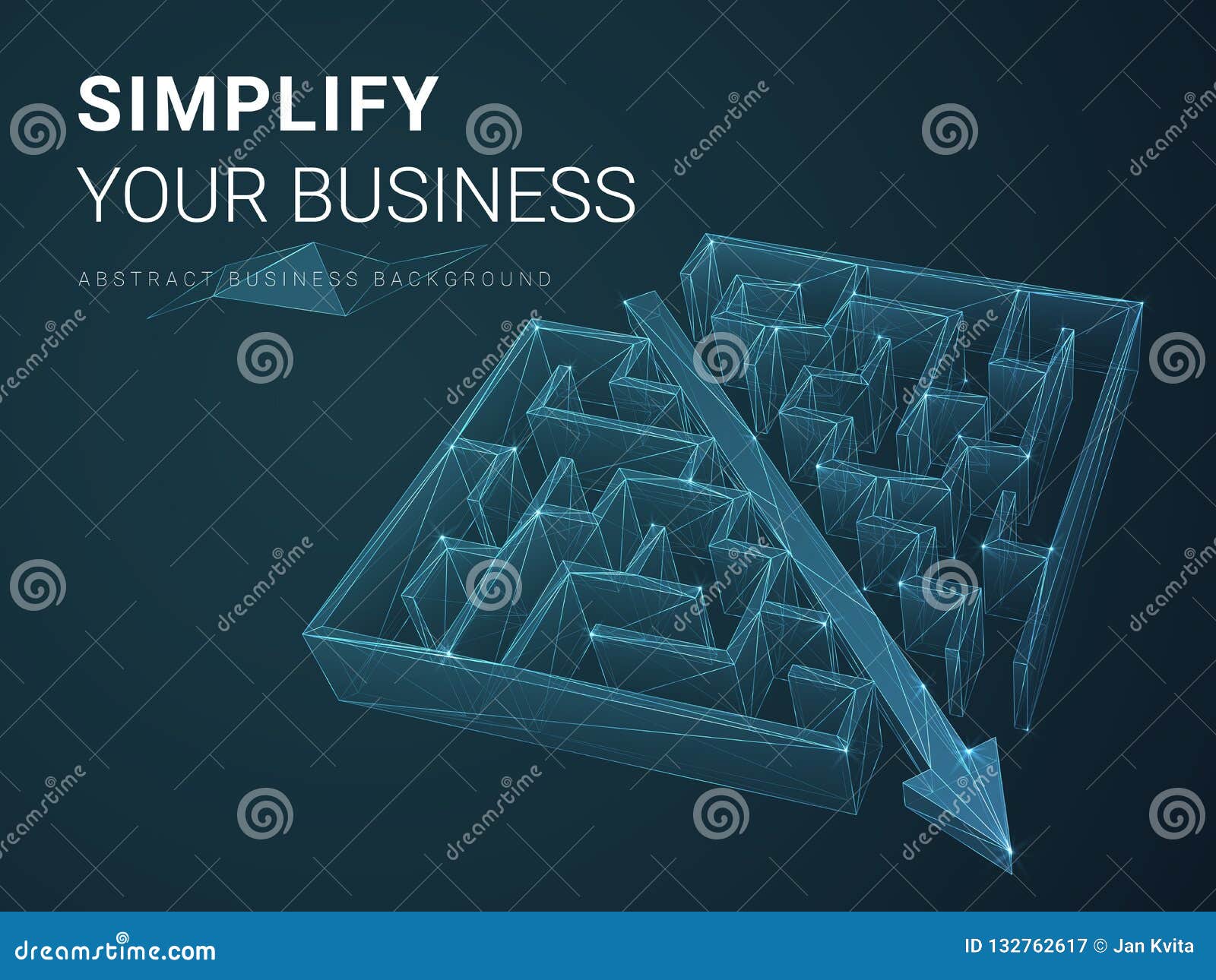 Abstract Business Vector Depicting Simplification With Lines In Shape ...