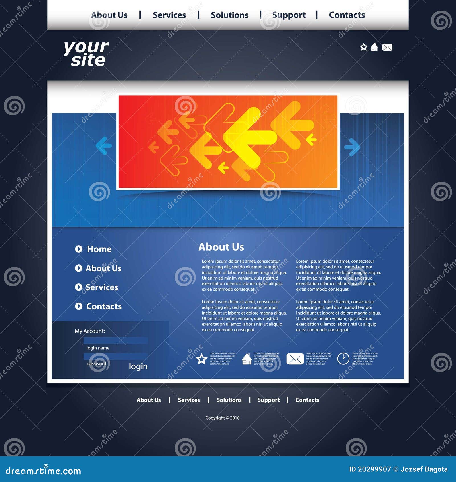 Abstract Business Web Site Design Template Stock Vector - Illustration ...