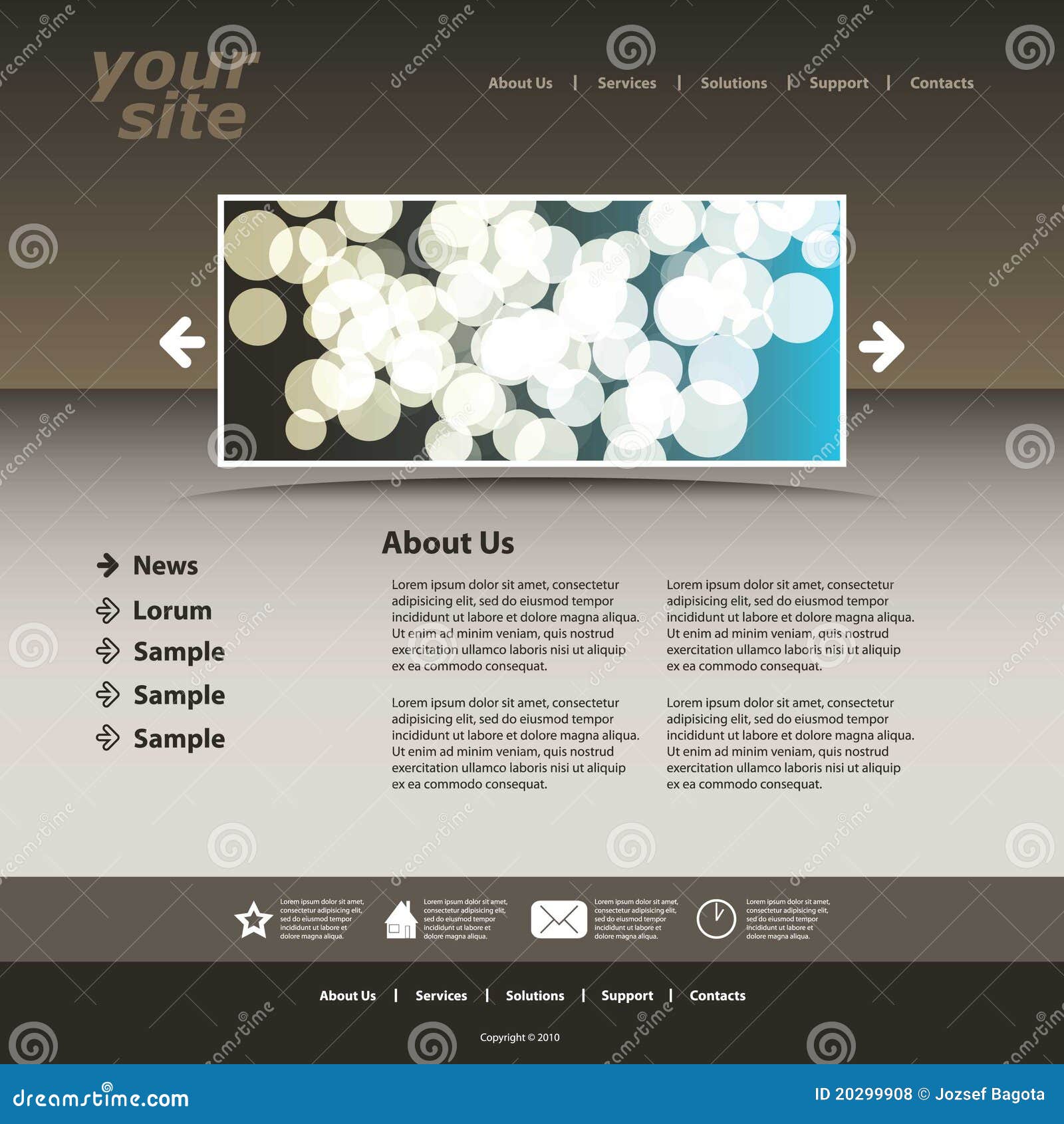 Abstract Business Web Site Design Template Stock Vector - Illustration ...