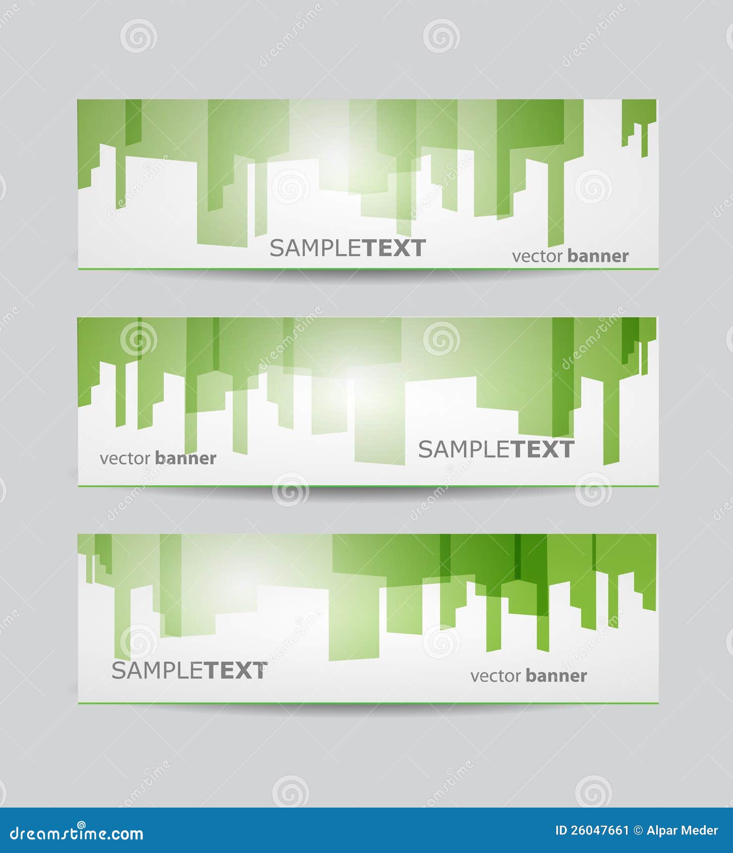 Abstract Business Website Banner Set Stock Vector - Illustration of ...