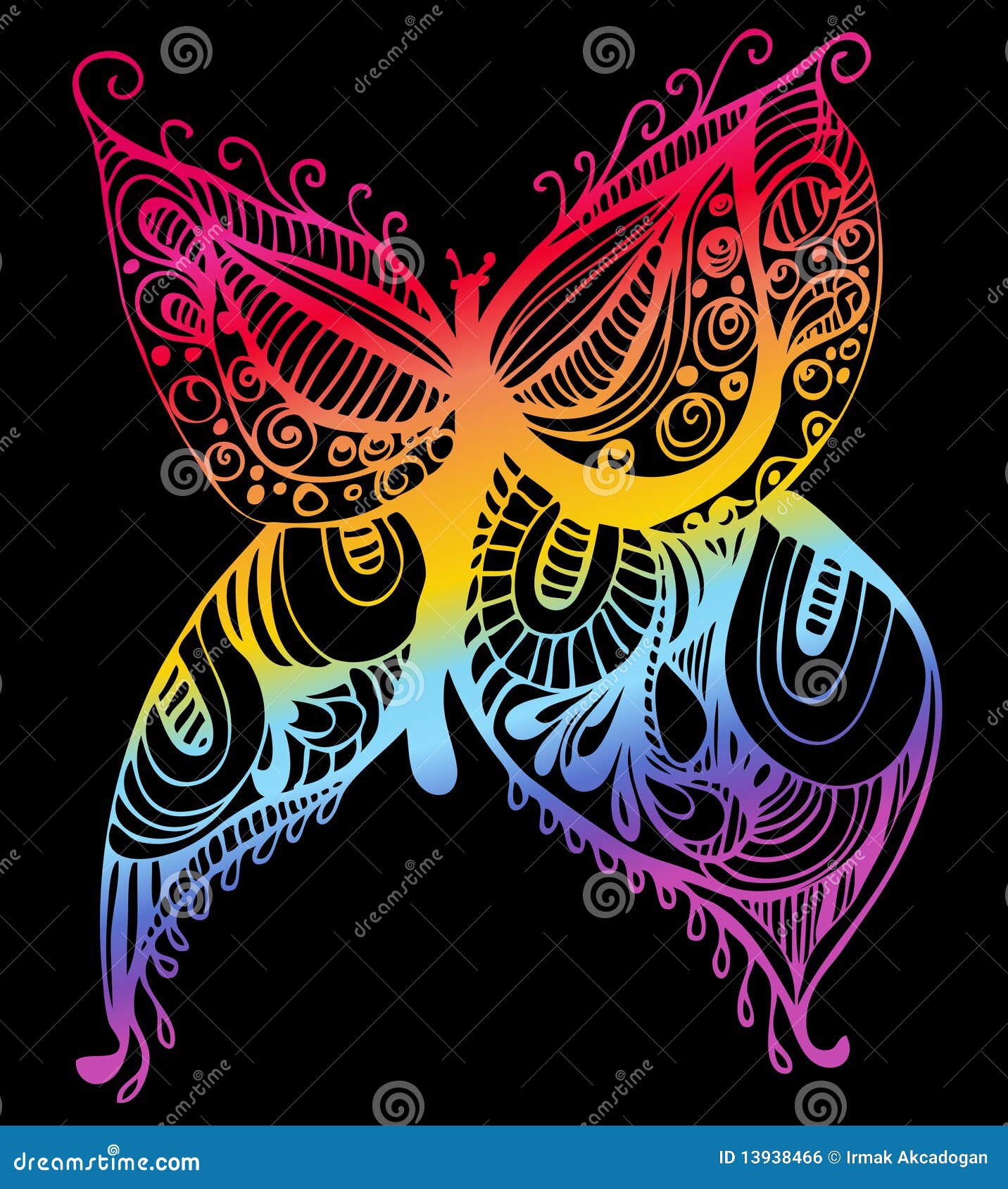 Abstract butterfly drawing stock illustration. Illustration of drawing ...