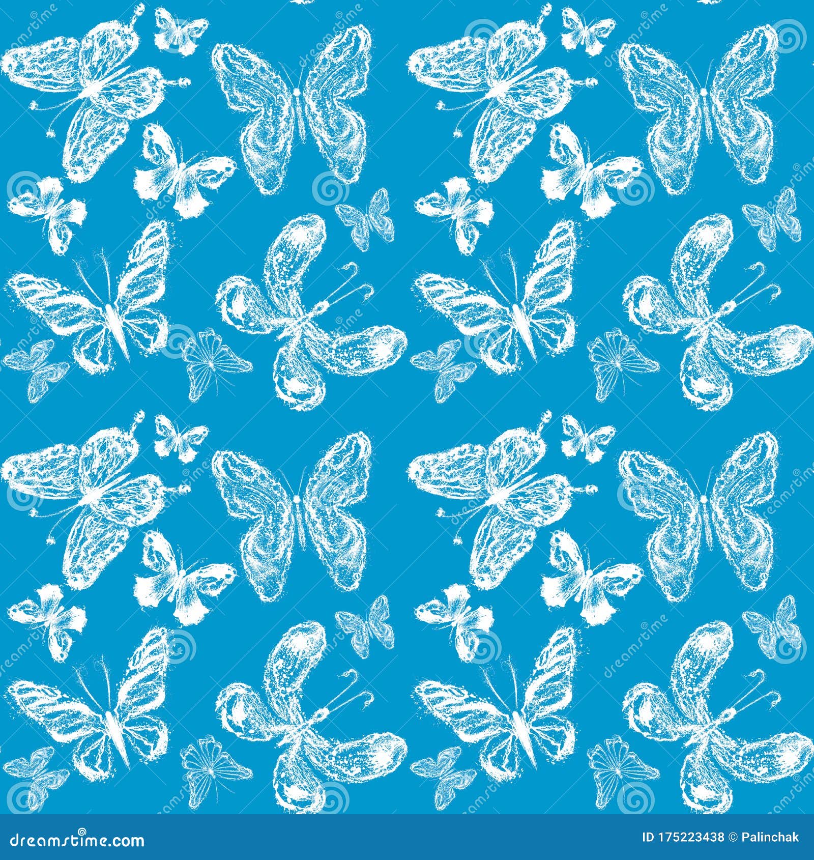 Abstract Butterfly Seamless Pattern Stock Illustration - Illustration ...