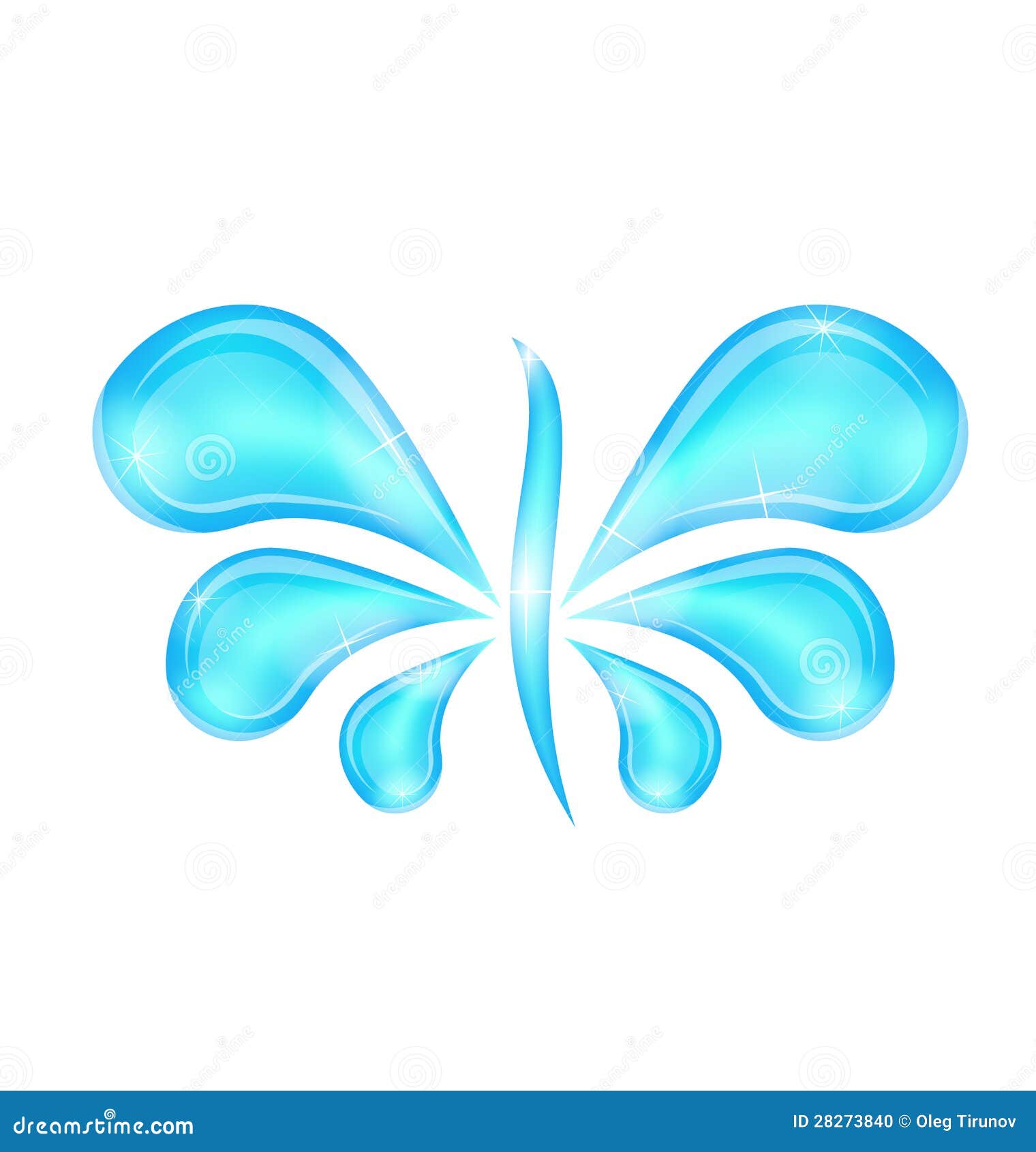 Abstract Butterfly Stylized Water Splash Drops Stock Vector ...