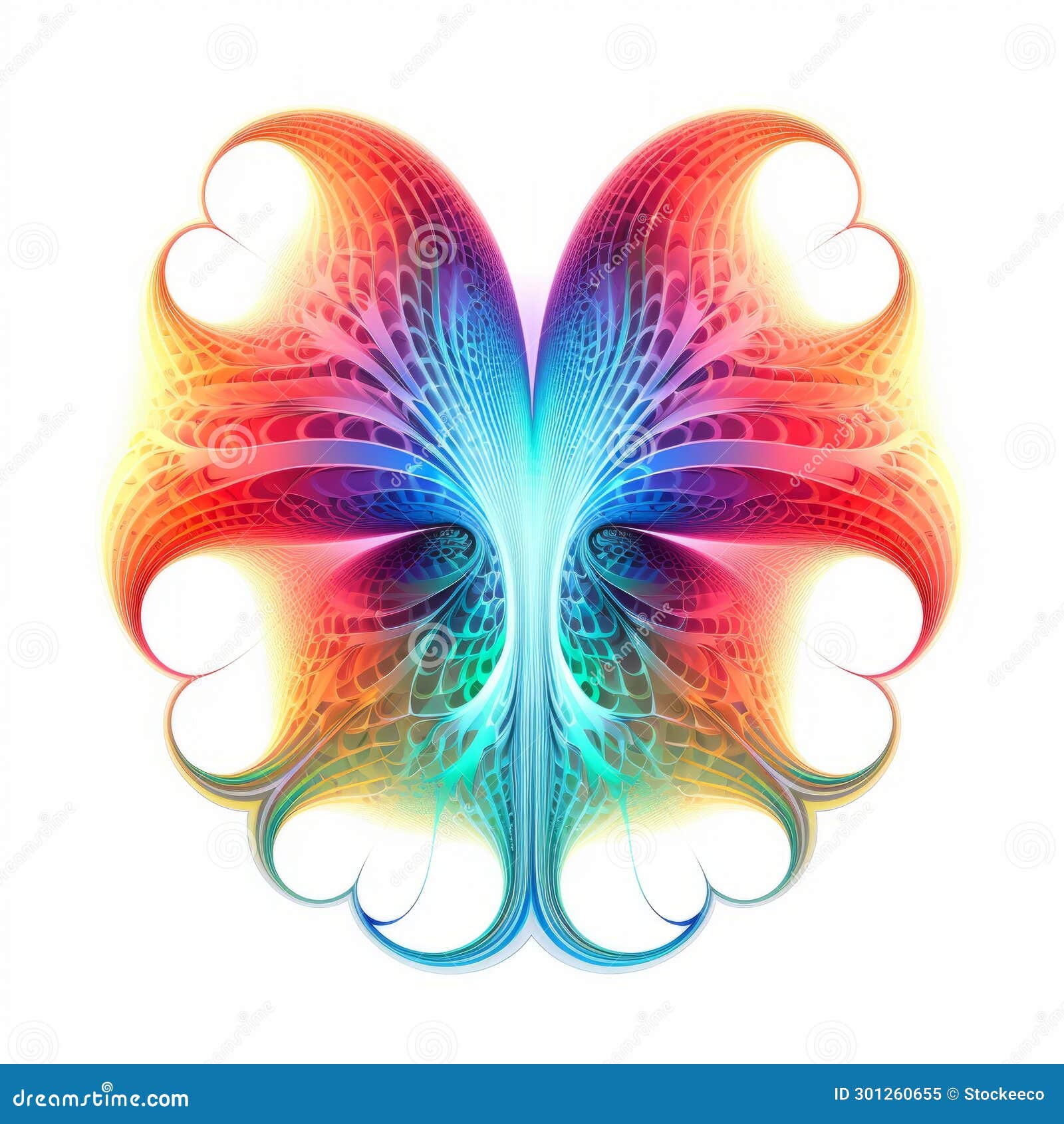 Colorful Abstract Rainbow Butterfly Design Illustration Stock ...