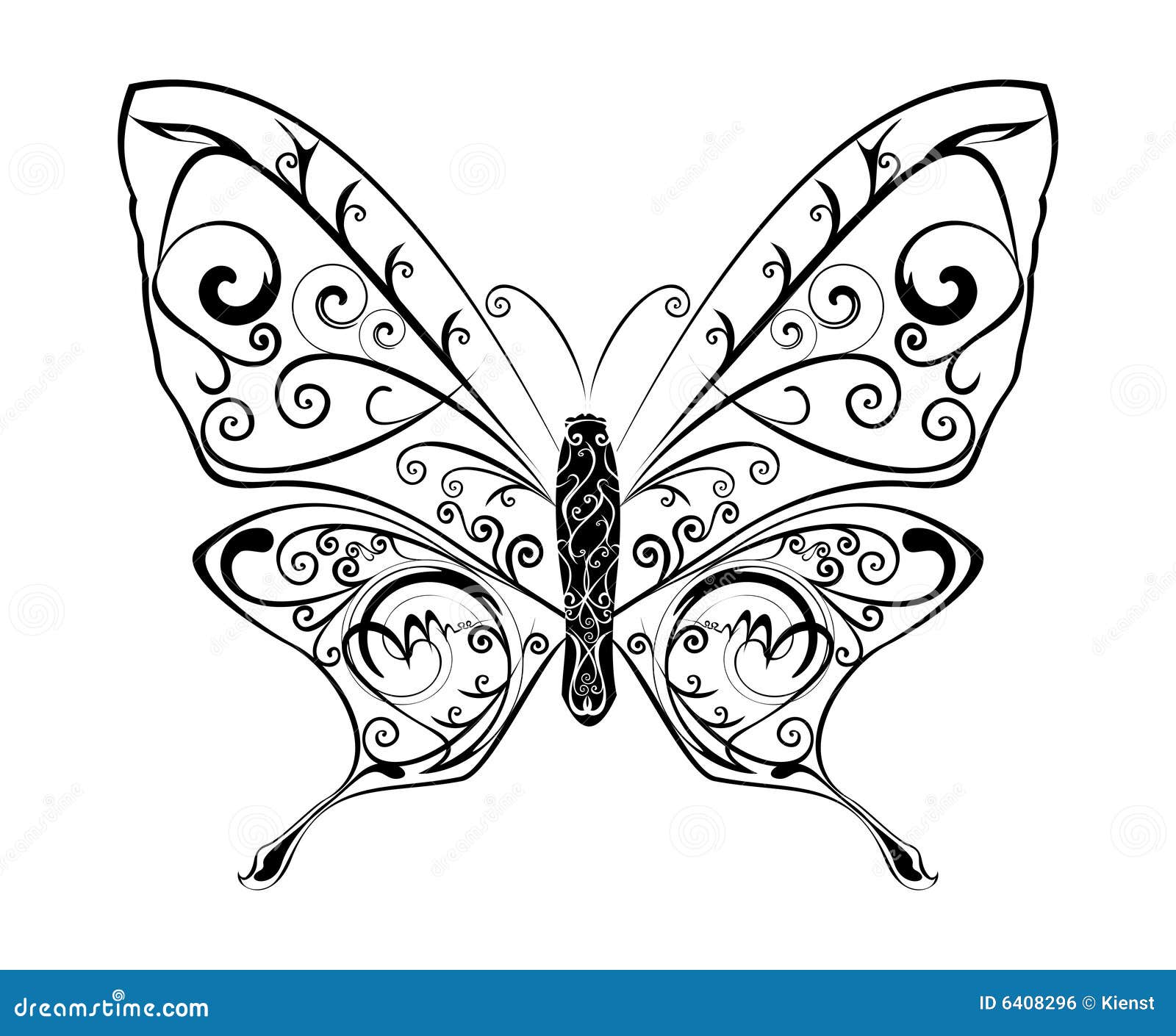 Abstract Butterfly vector stock vector. Illustration of border - 6408296