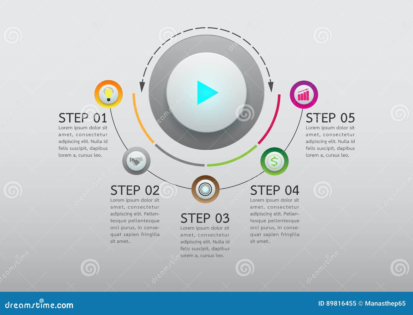 Option Template, Table, Schedule, Banner. Step By Step Infographic ...