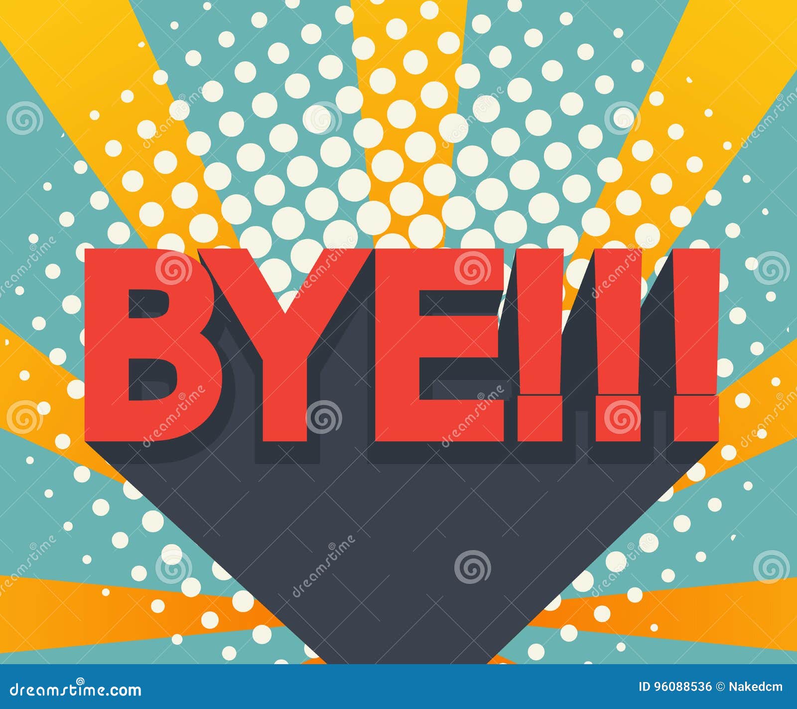 Abstract Bye Background Comic Book Stock Vector - Illustration of good ...