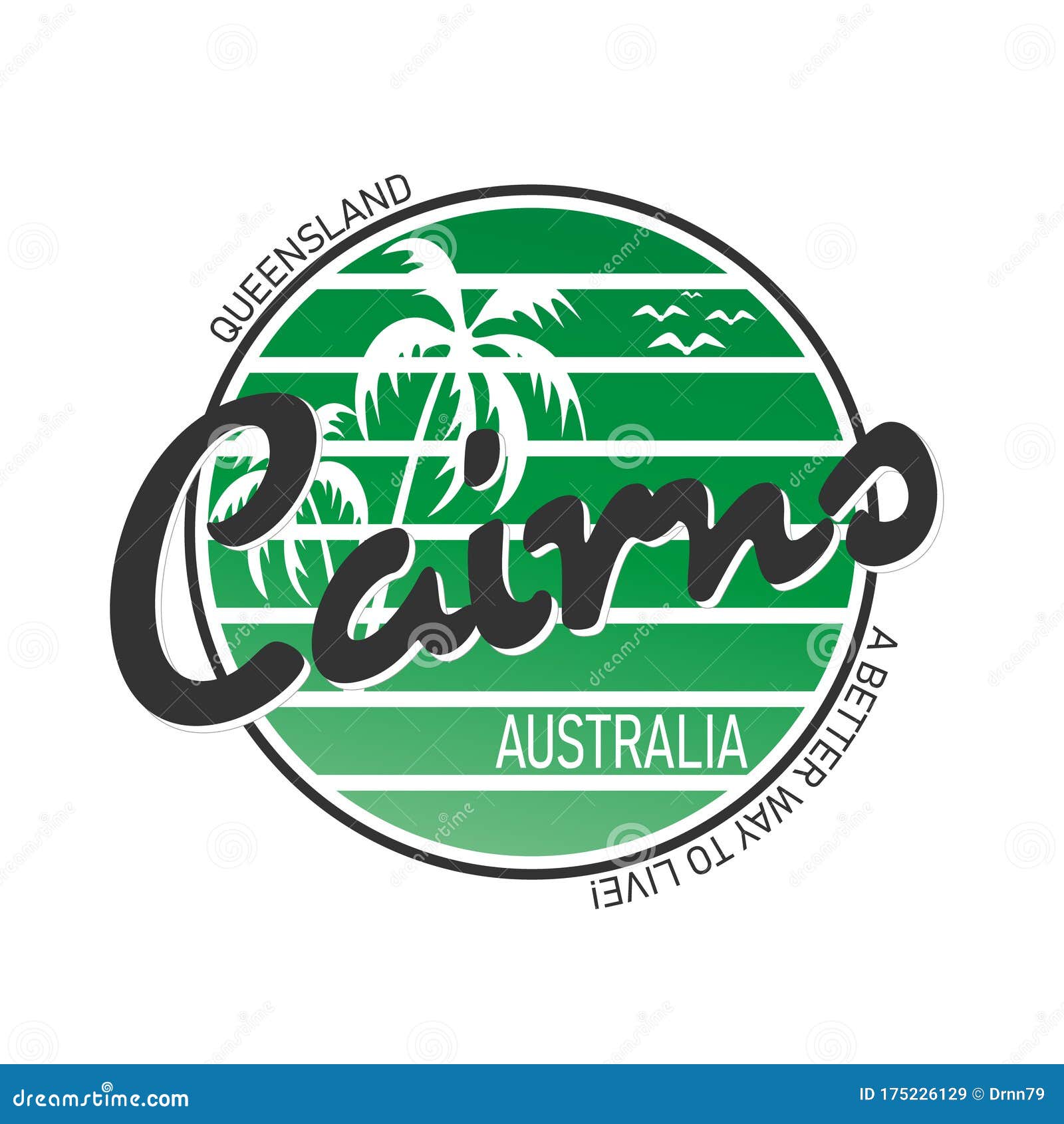 Abstract Cairns Australia Stamp or Sign, Vector Illustration Stock ...