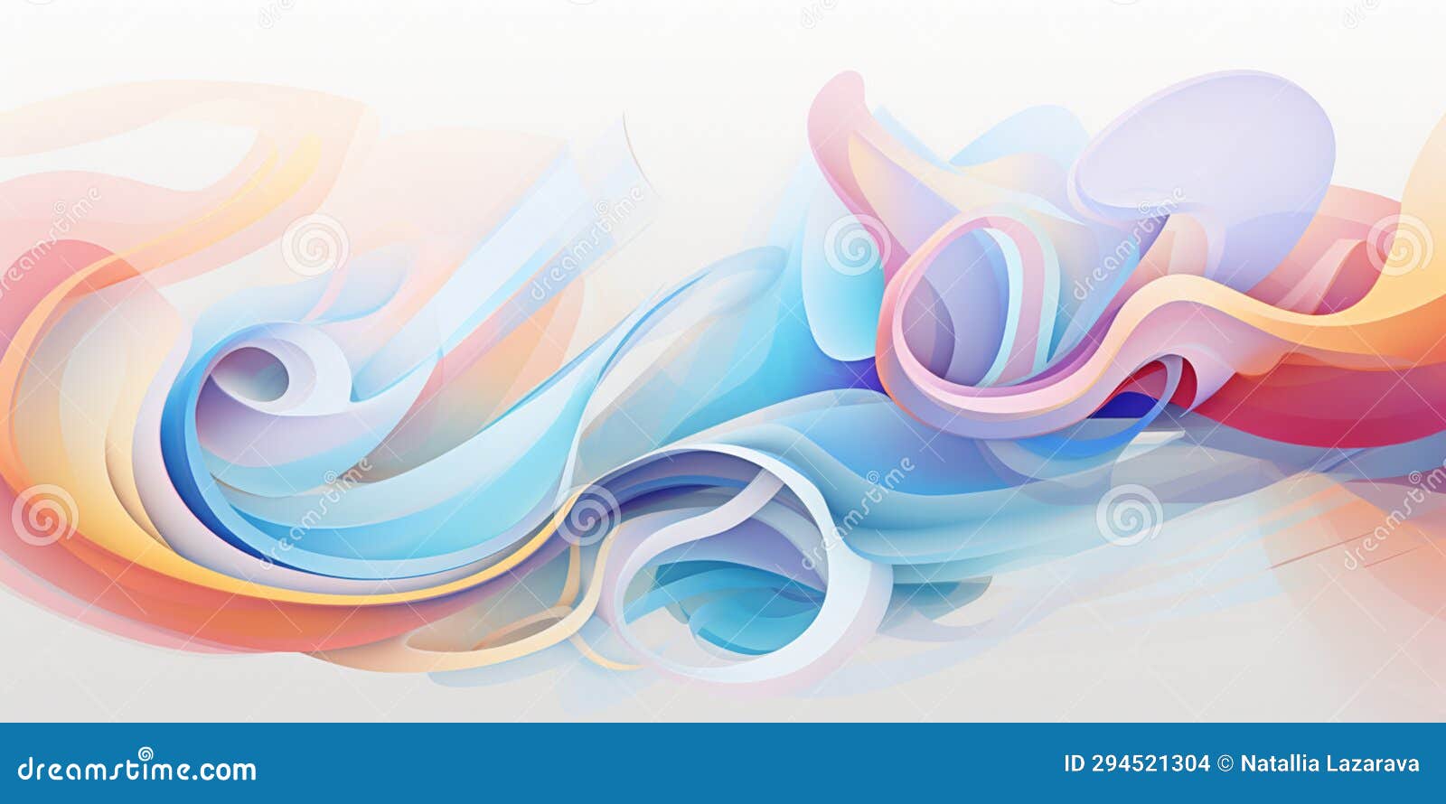 Abstract Calm and Gentle Background Consisting of Smooth Curved Lines ...