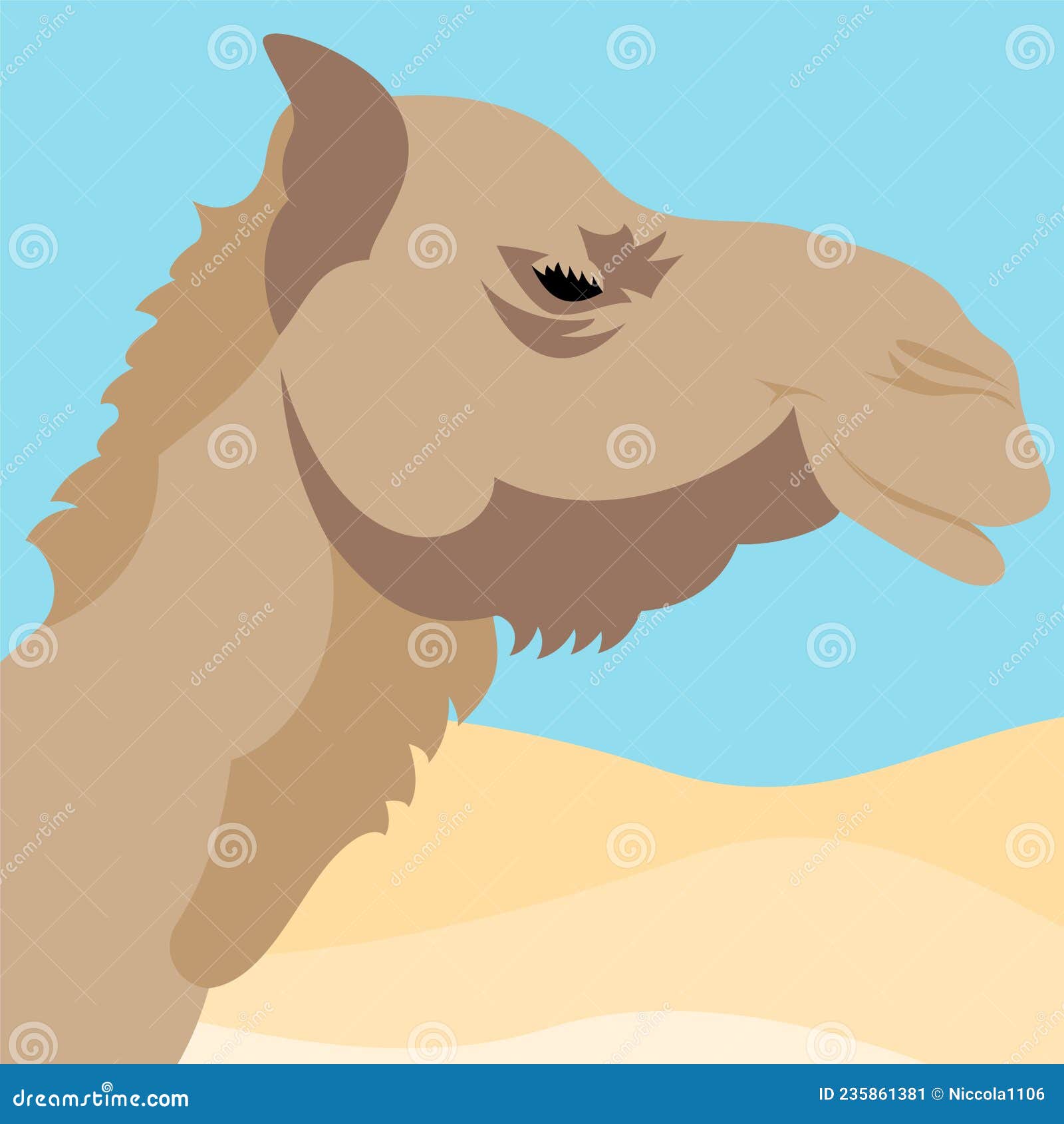 Camel Drawing In 2d Game Art Style Royalty-Free Cartoon | CartoonDealer ...