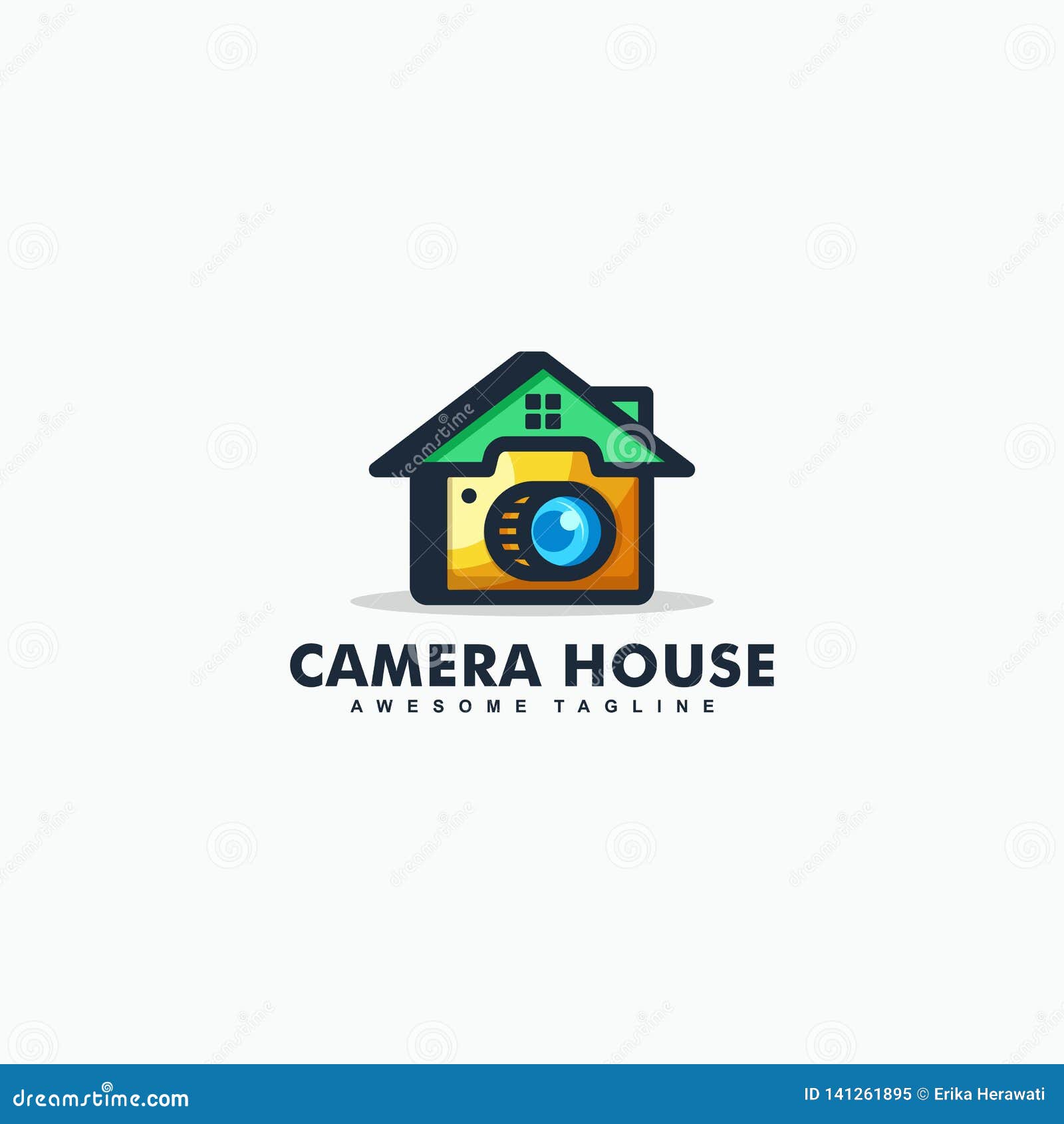 Abstract Camera House Illustration Vector Design Template Stock Vector ...