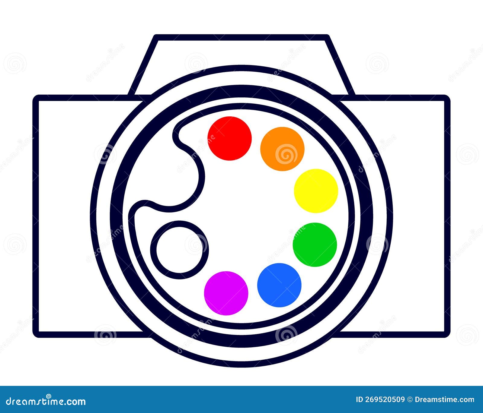 Abstract camera icon stock vector. Illustration of icon - 269520509