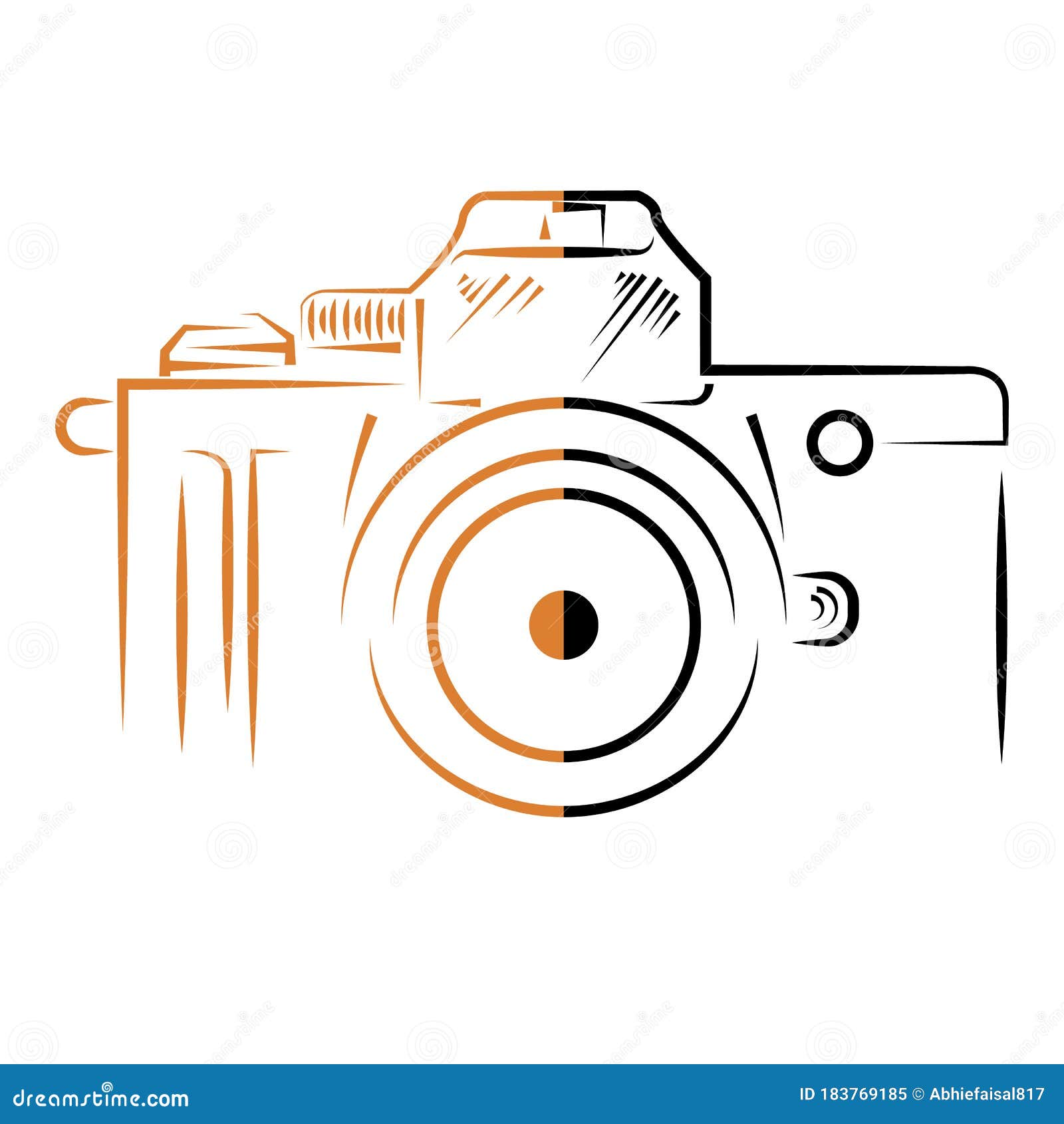Abstract Camera Logo Icon Design on White Background Vector ...