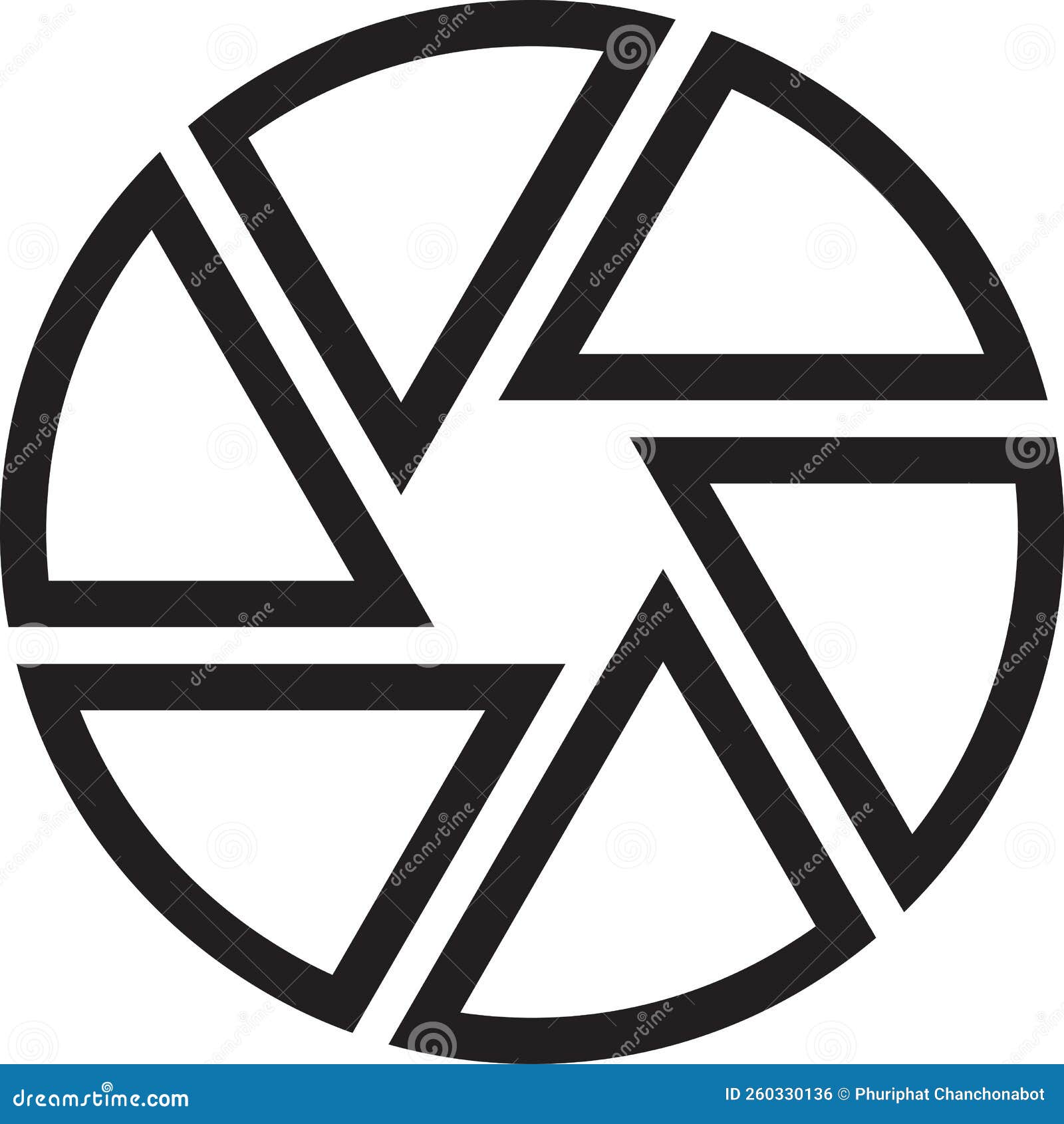 Abstract Camera Shutter Logo Illustration in Trendy and Minimal Style ...