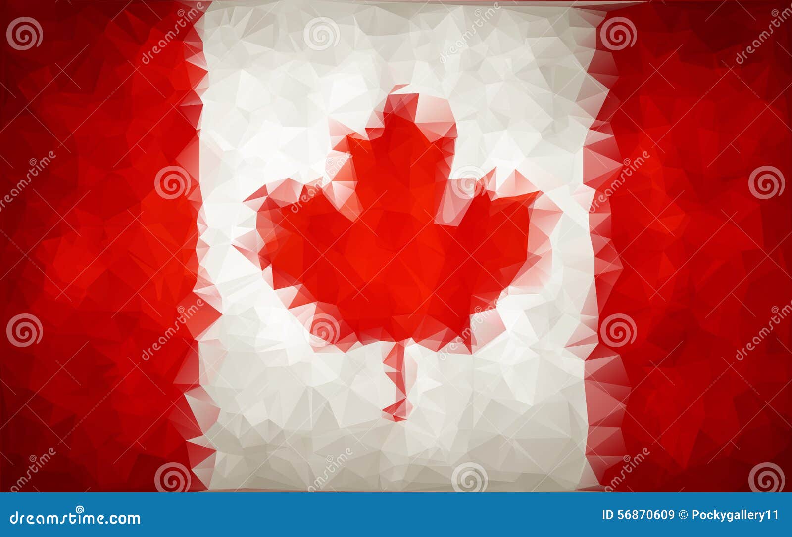 Abstract CANADA Flag Polygon Stock Vector - Illustration of mosaic ...