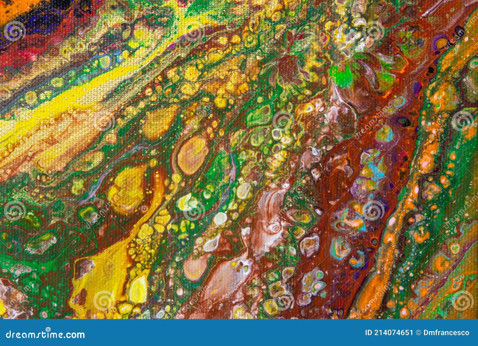 Abstract Canvas Painting Intense Colors Stock Image - Image of brush ...