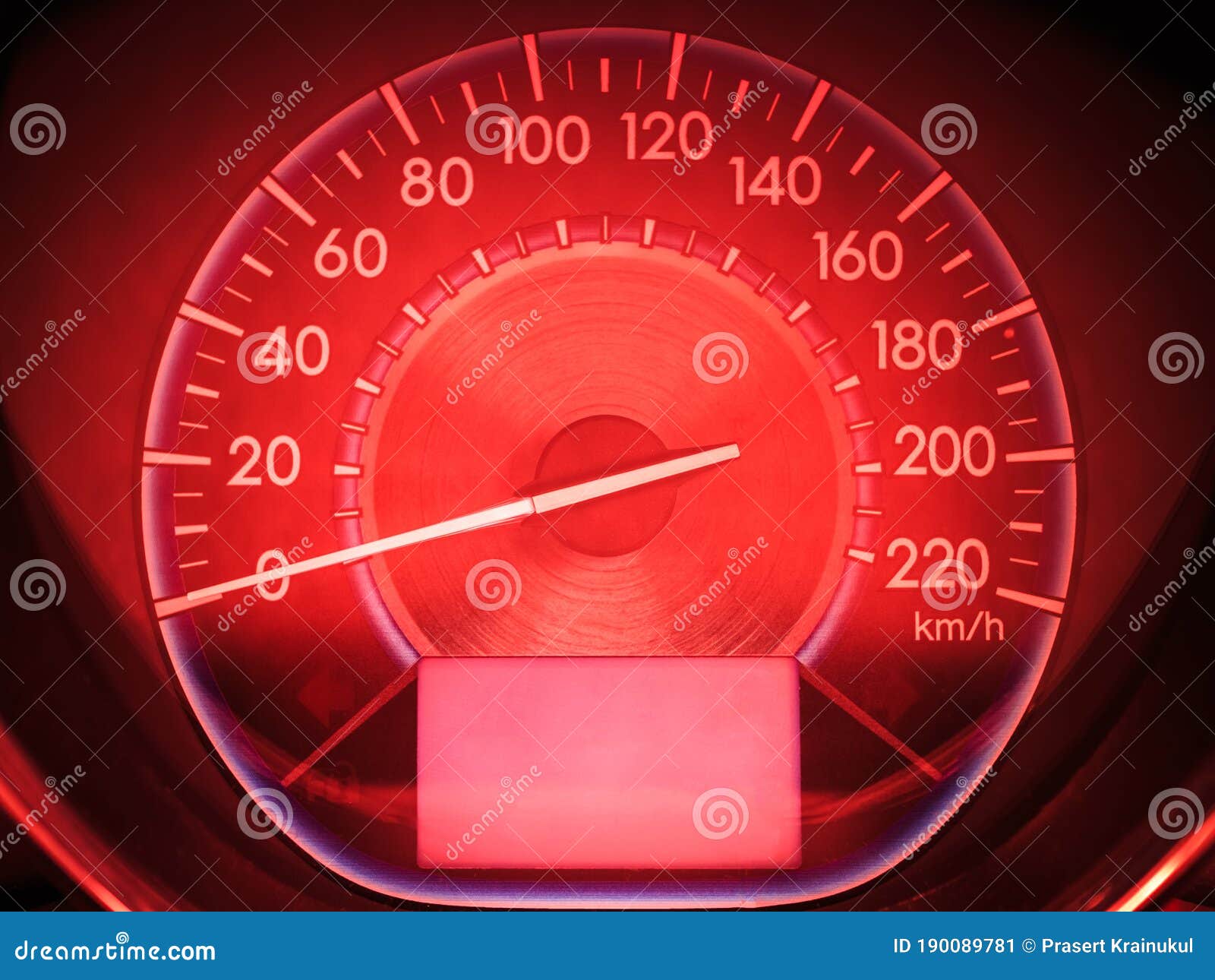 Abstract Car Speedometer in Red Tone Stock Image - Image of background ...