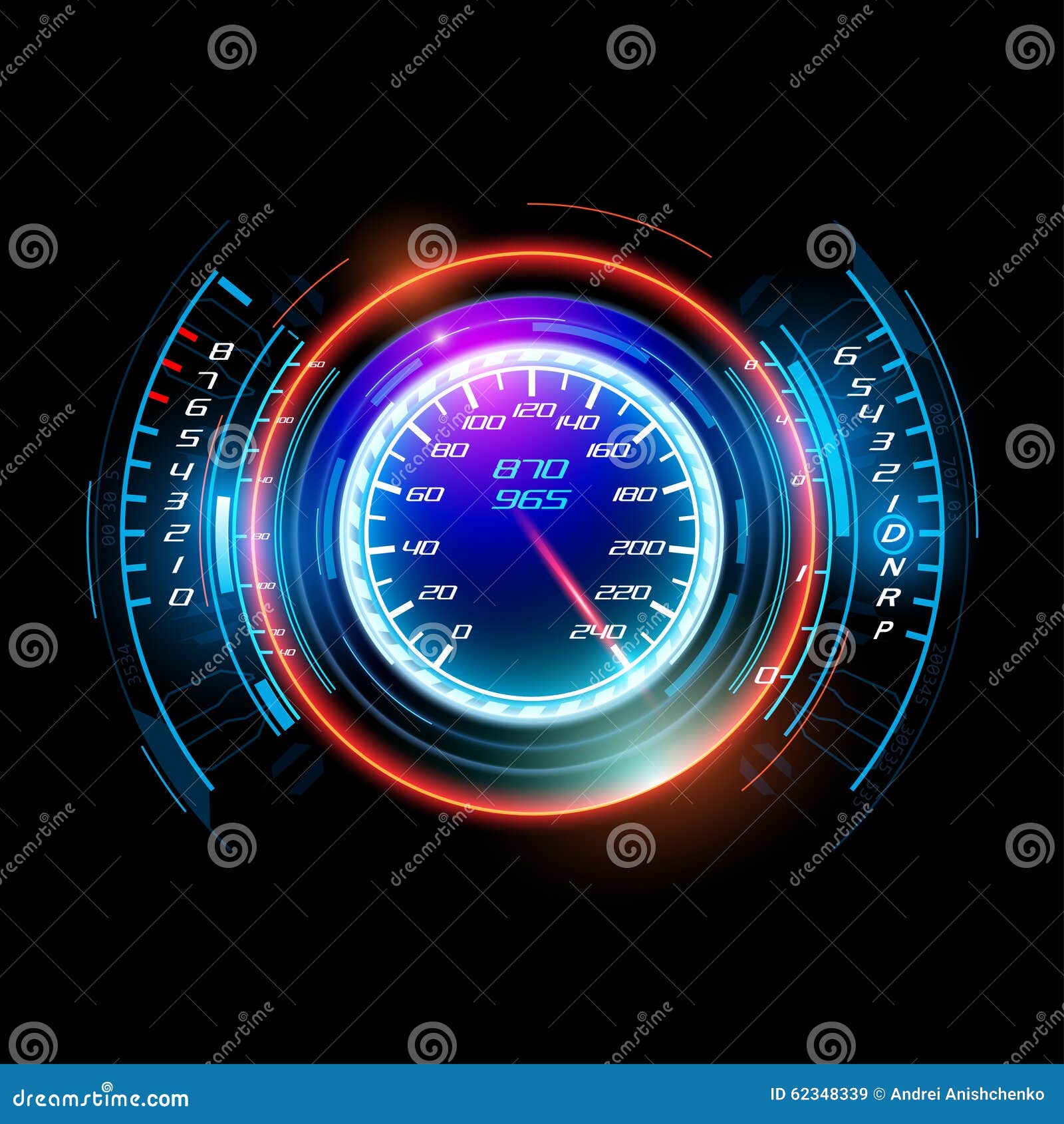 Abstract car speedometer stock vector. Illustration of competition ...