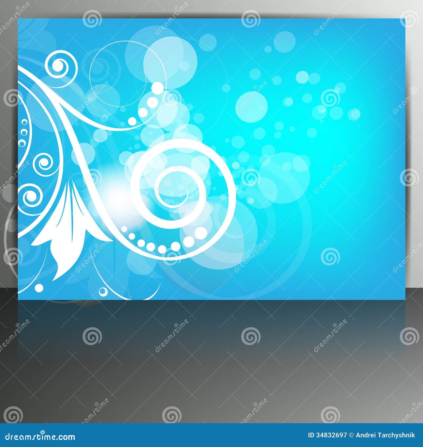 Abstract Card with Floral Background Stock Vector - Illustration of ...