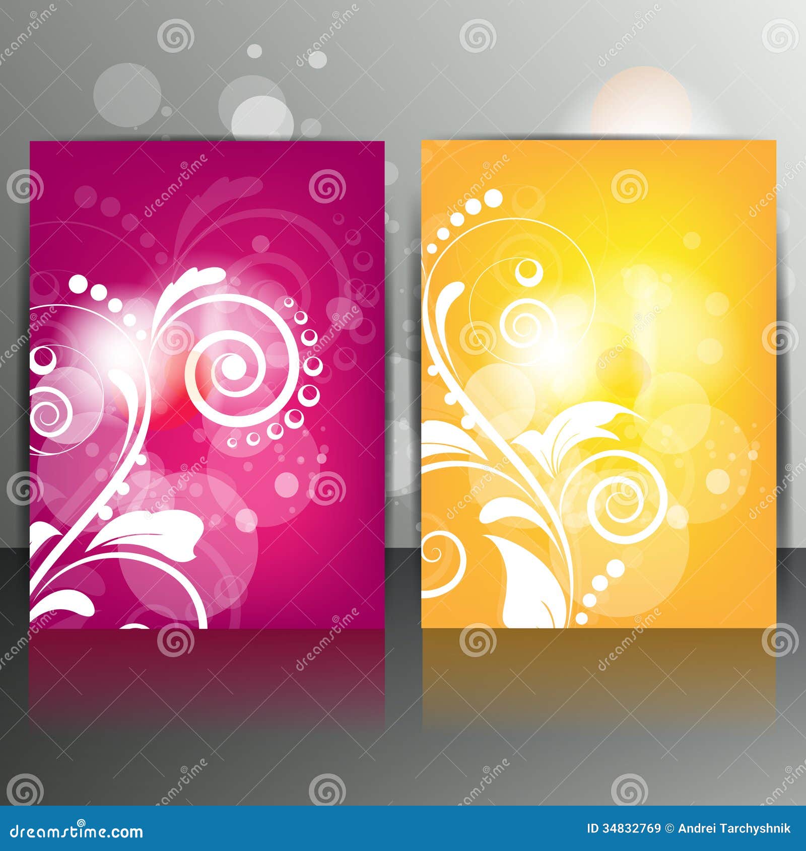 Abstract Card with Floral Background Stock Vector - Illustration of ...