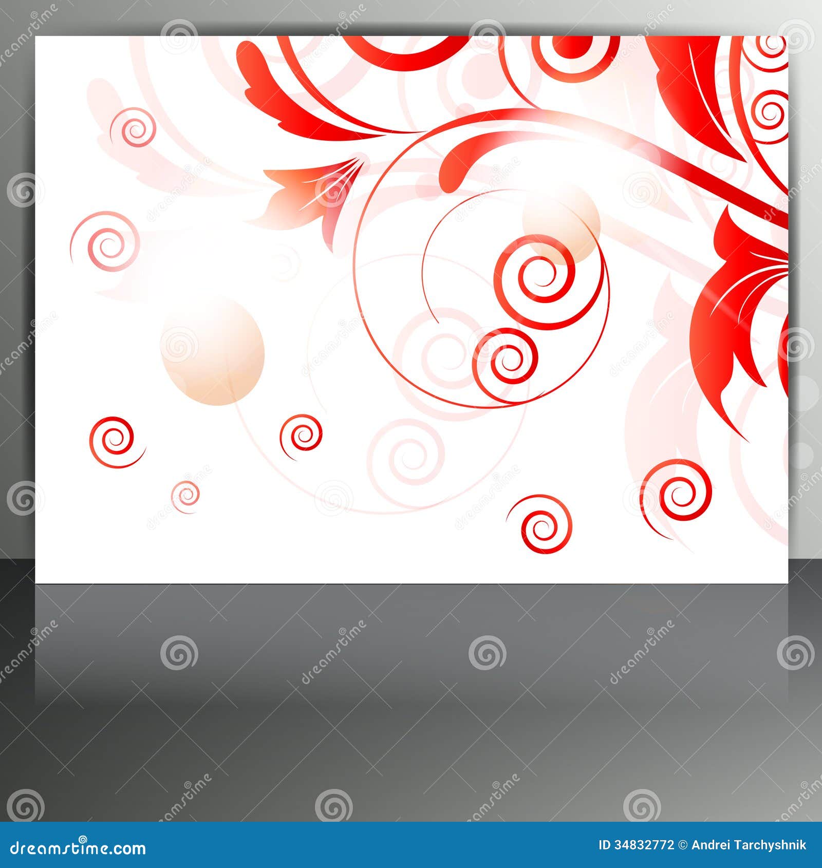 Abstract Card with Floral Background Stock Vector - Illustration of ...