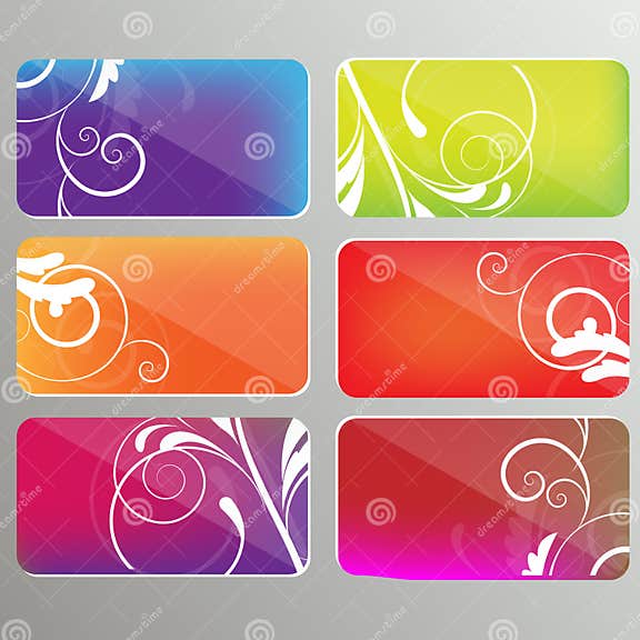 Abstract Card with Floral Background Stock Vector - Illustration of ...