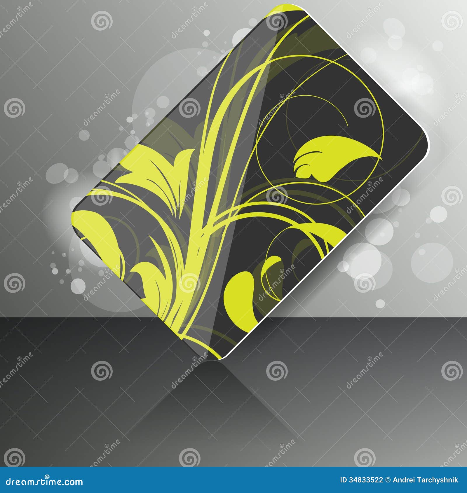 Abstract Card with Floral Background Stock Vector - Illustration of ...