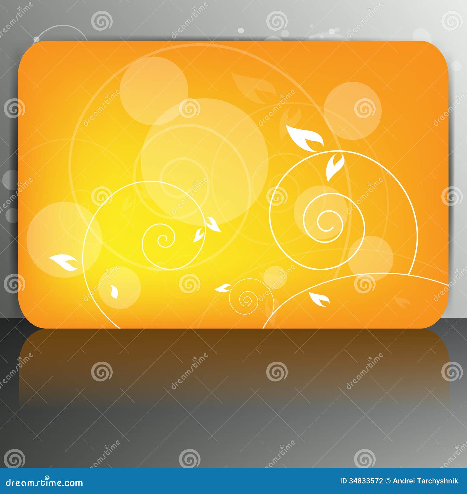Abstract Card with Floral Background Stock Vector - Illustration of ...