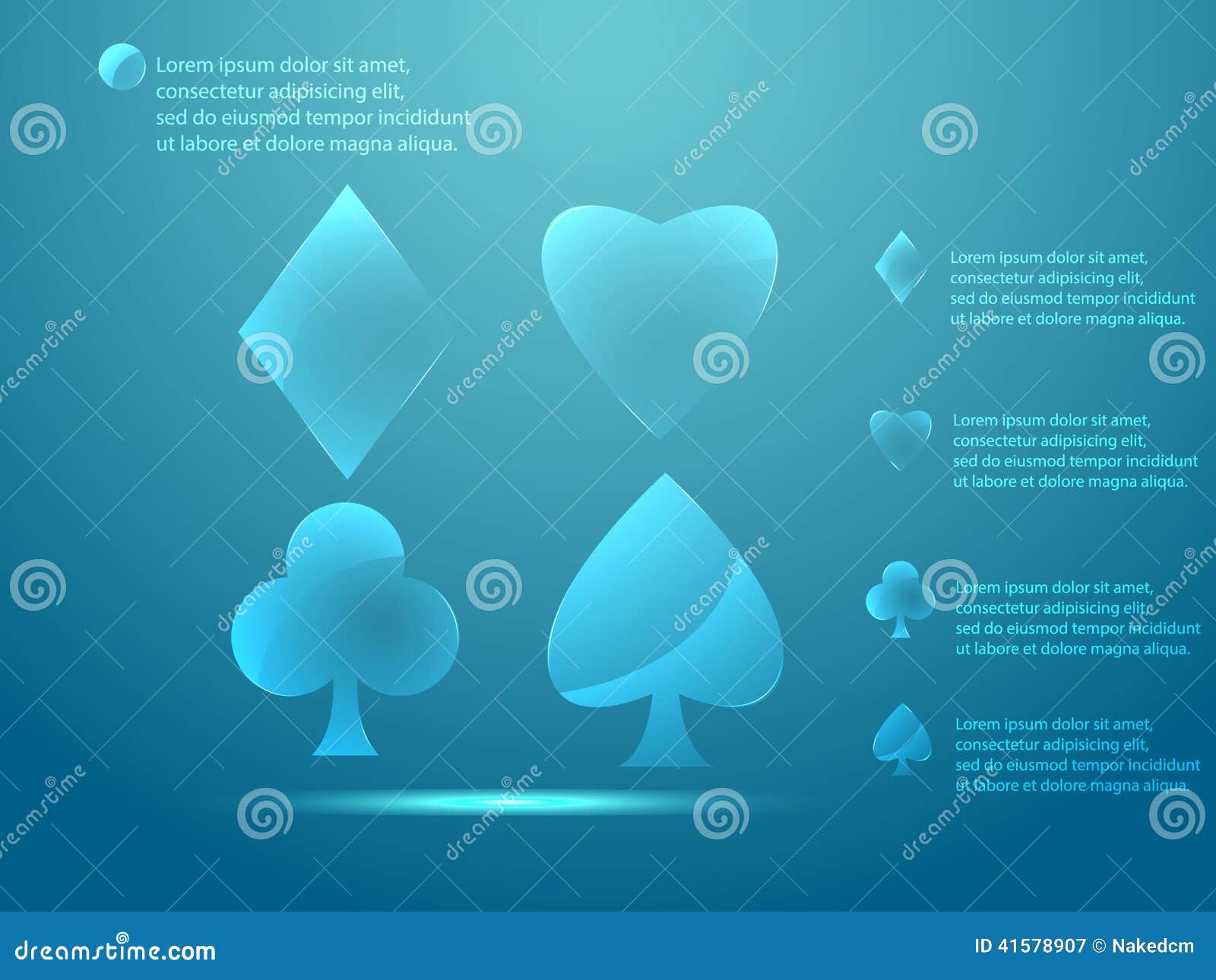 Abstract Cards Symbol Glass Style Vector Stock Vector - Illustration of ...
