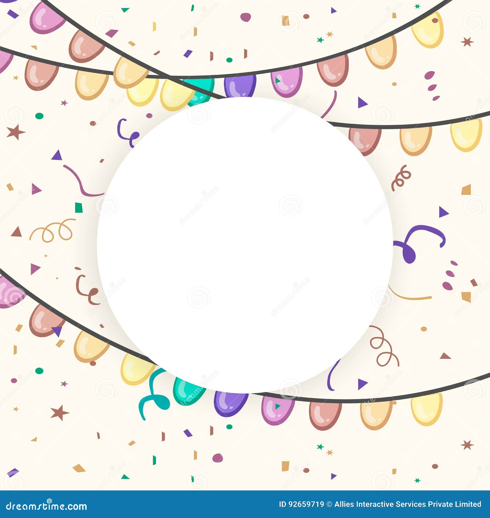 Abstract Carnival Background Withl Confetti. Stock Illustration ...