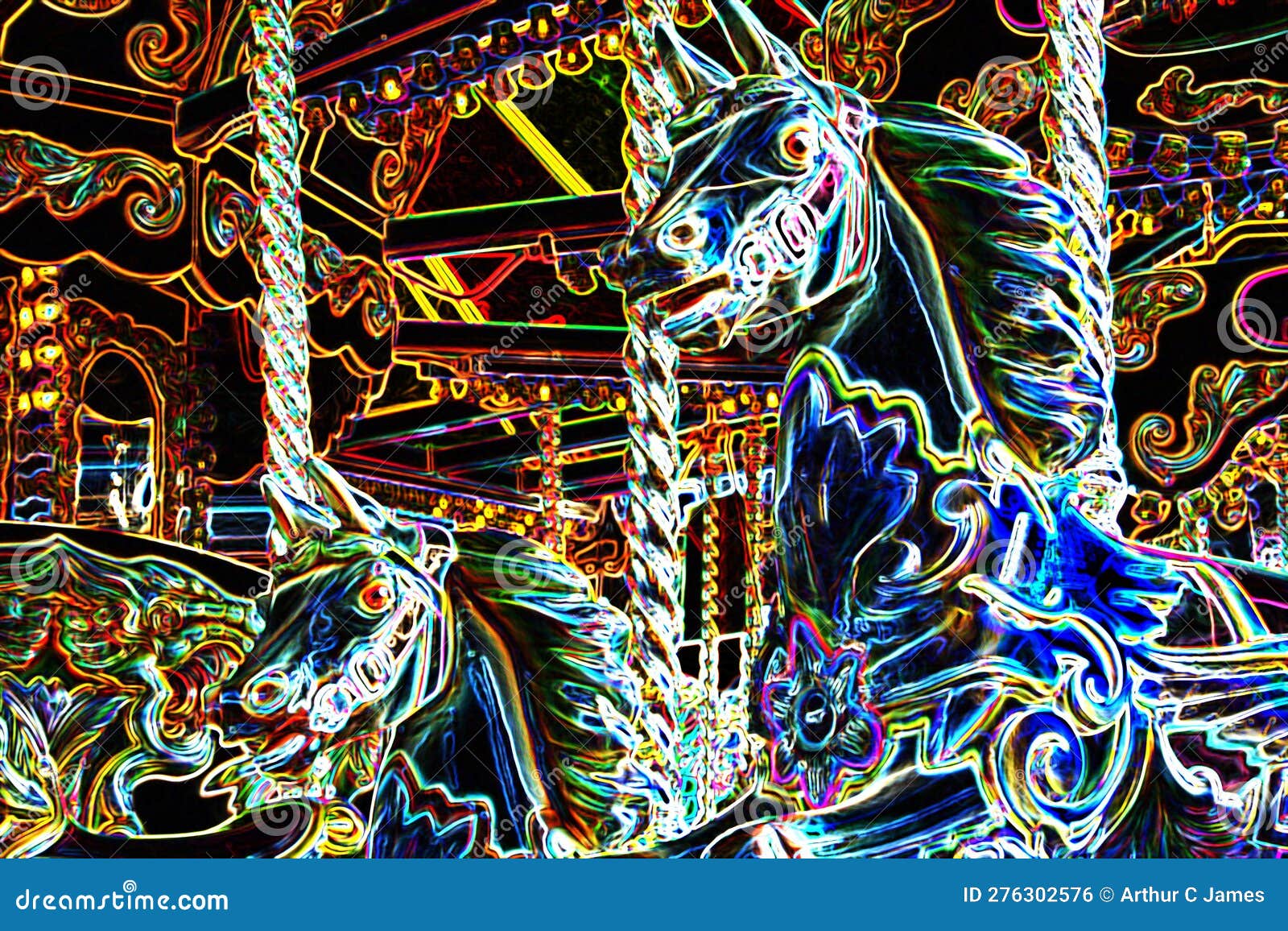 Abstract carousel scene stock photo. Image of contemporary - 276302576