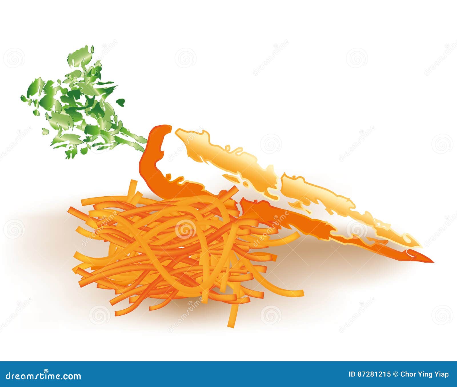 Abstract carrot stock vector. Illustration of heap, orange - 87281215