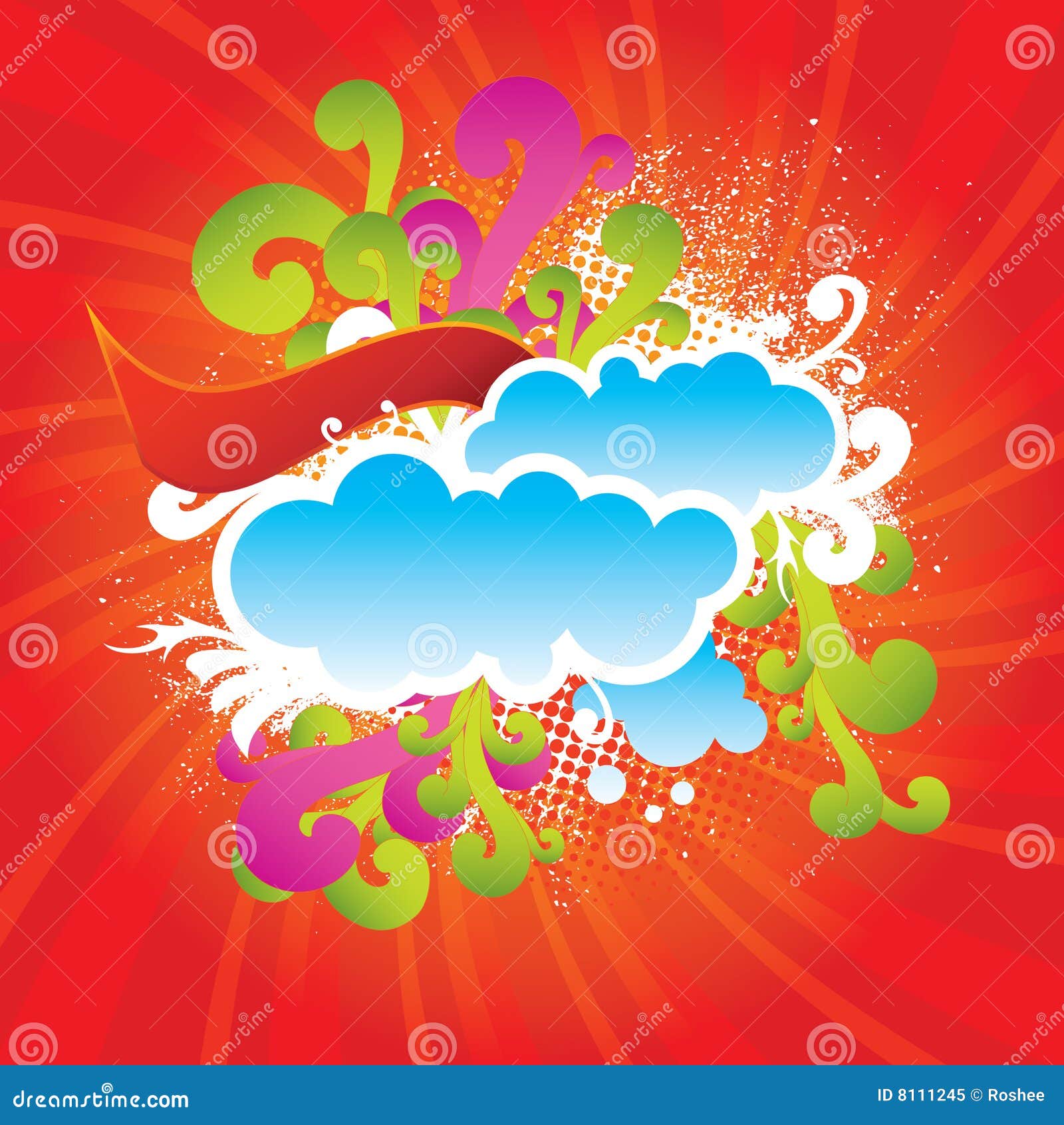 Abstract Cartoon Blue White Background, Wallpaper. Doodle Pattern Sea ...