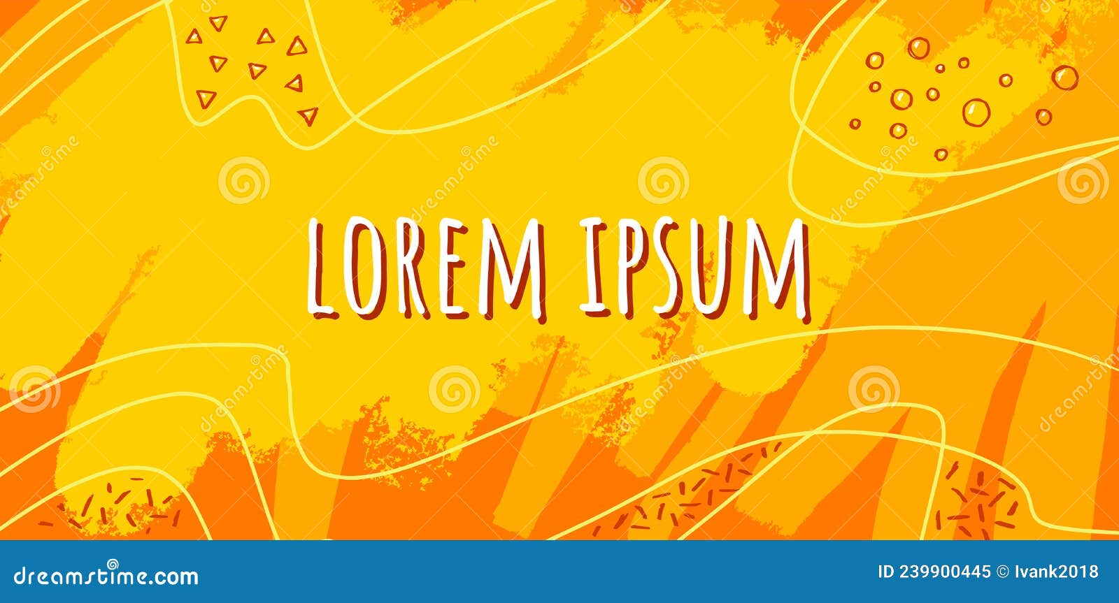 Abstract Cartoon Background, Horizontal Format. Executed in an Orange ...