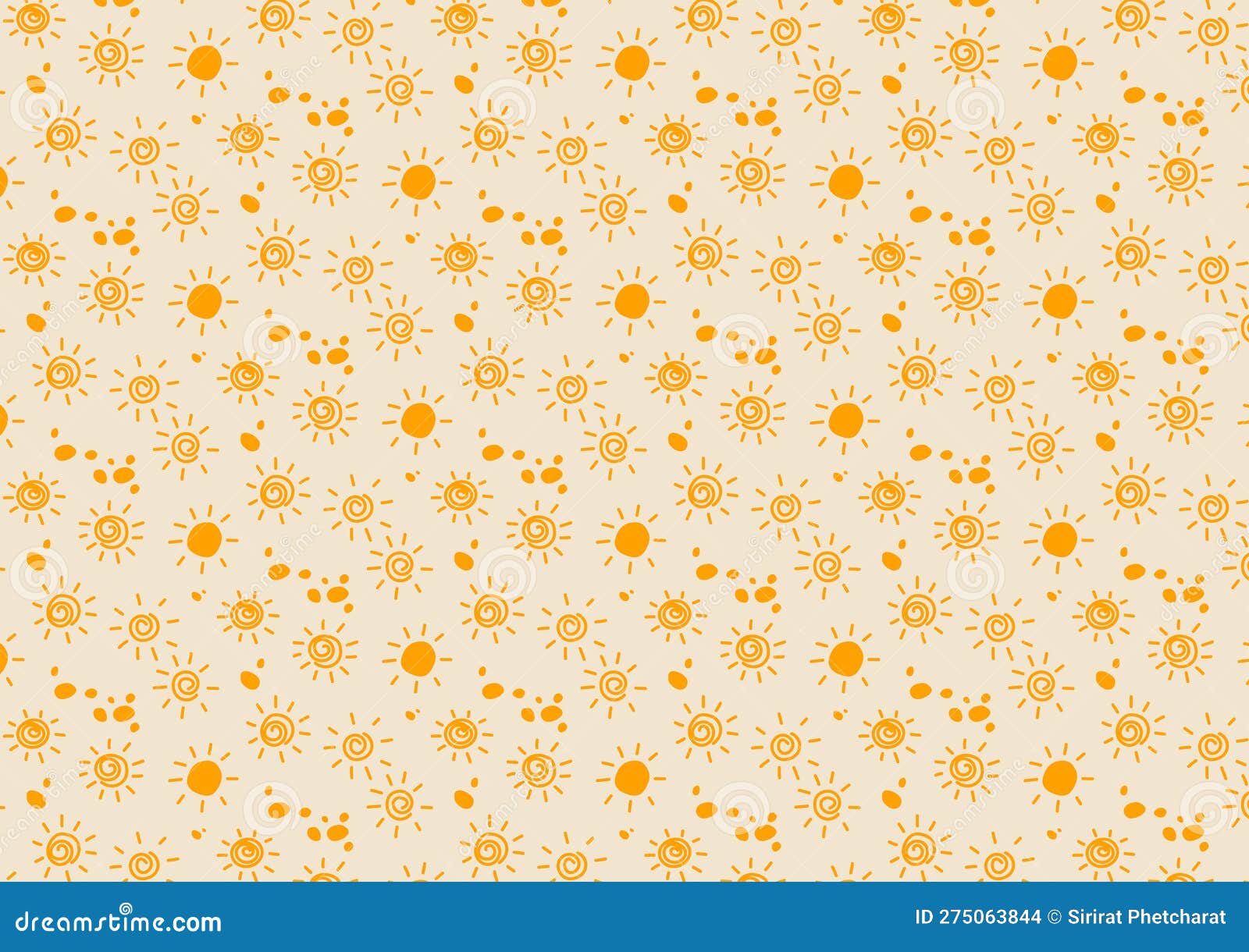 Abstract Cartoon Cute Sun Pattern Decoration Wallpaper Circle Background Stock Vector ...