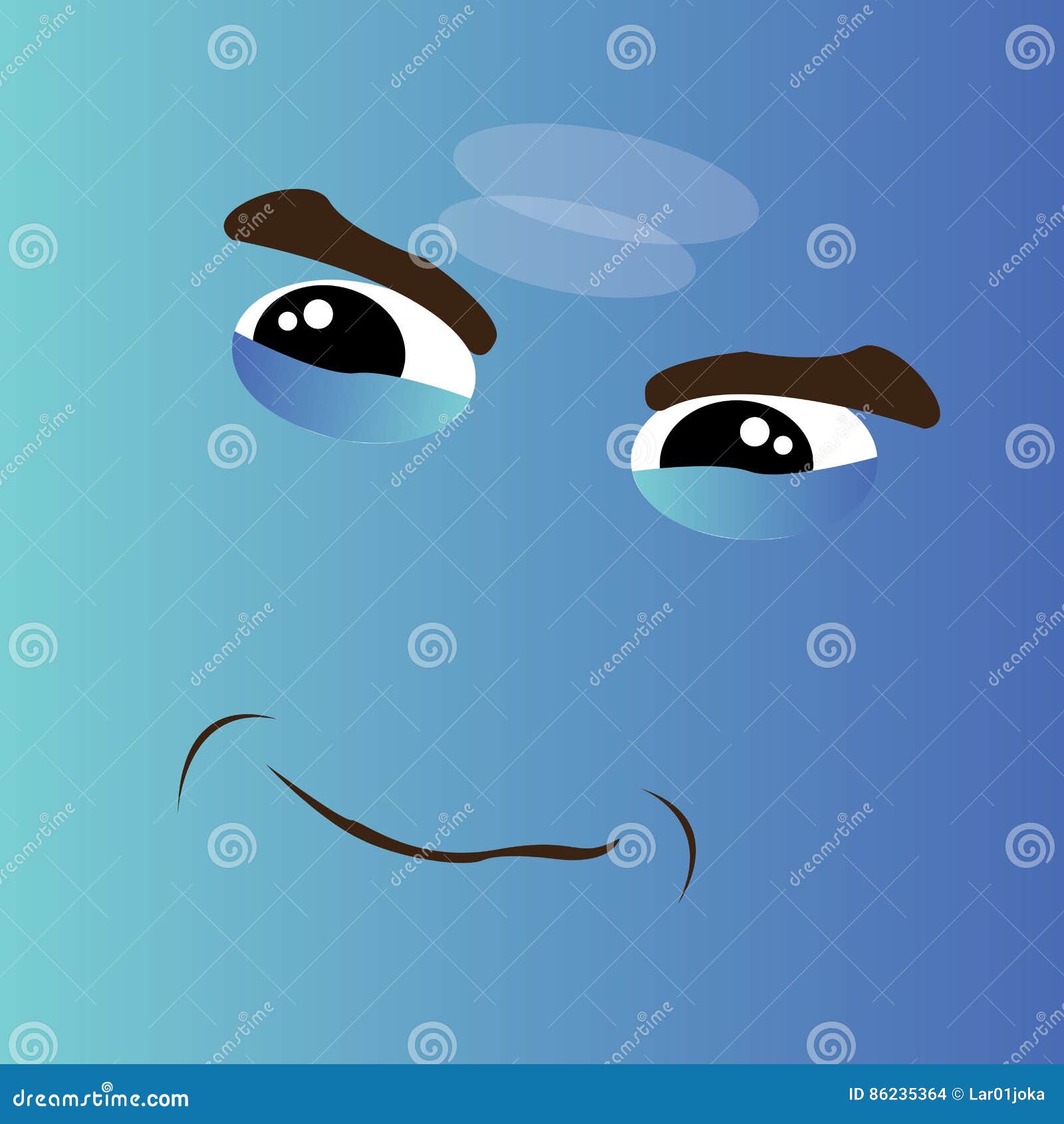 Abstract cartoon face stock vector. Illustration of clipart - 86235364