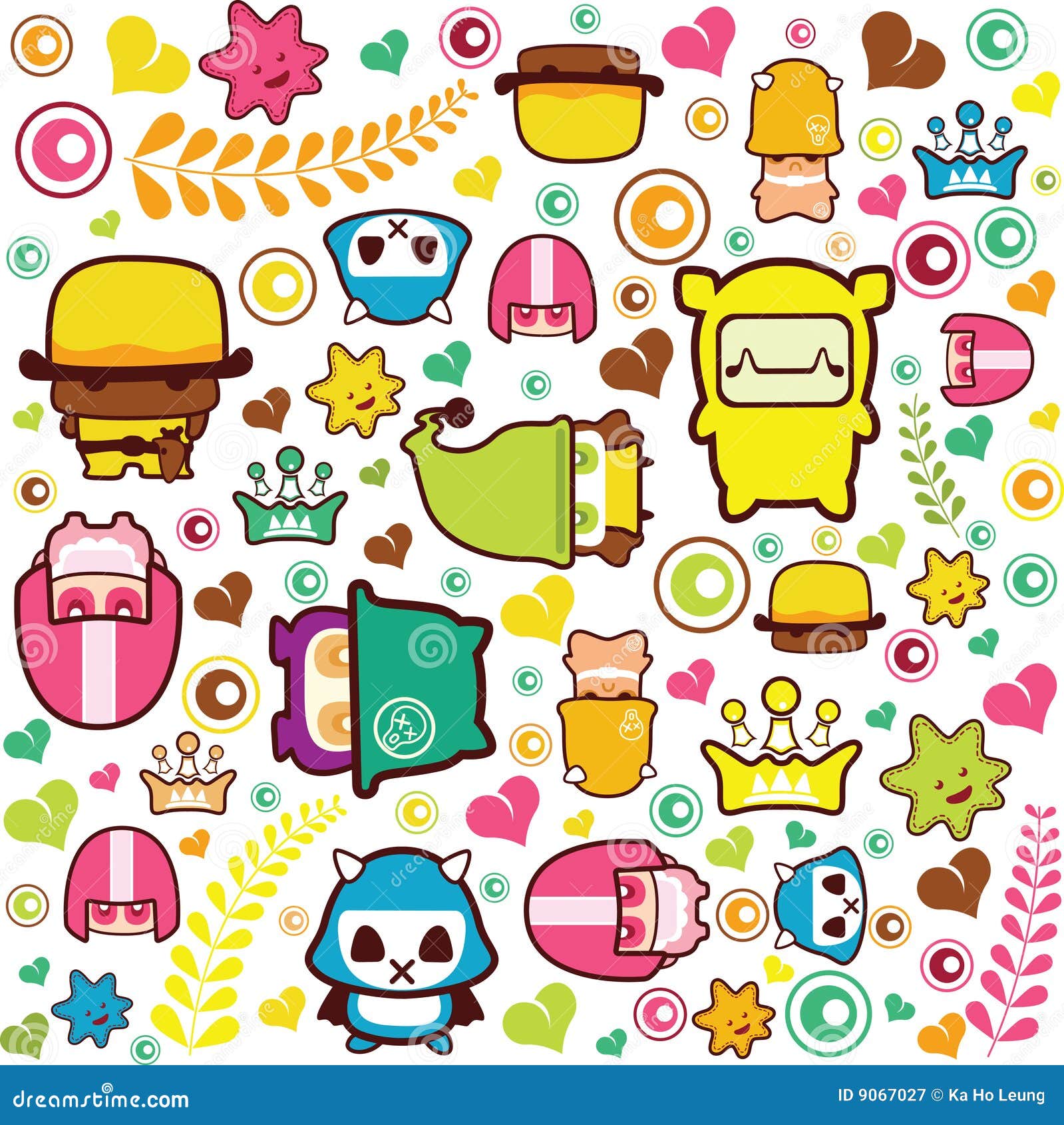 Abstract cartoon pattern stock vector. Illustration of animal - 9067027