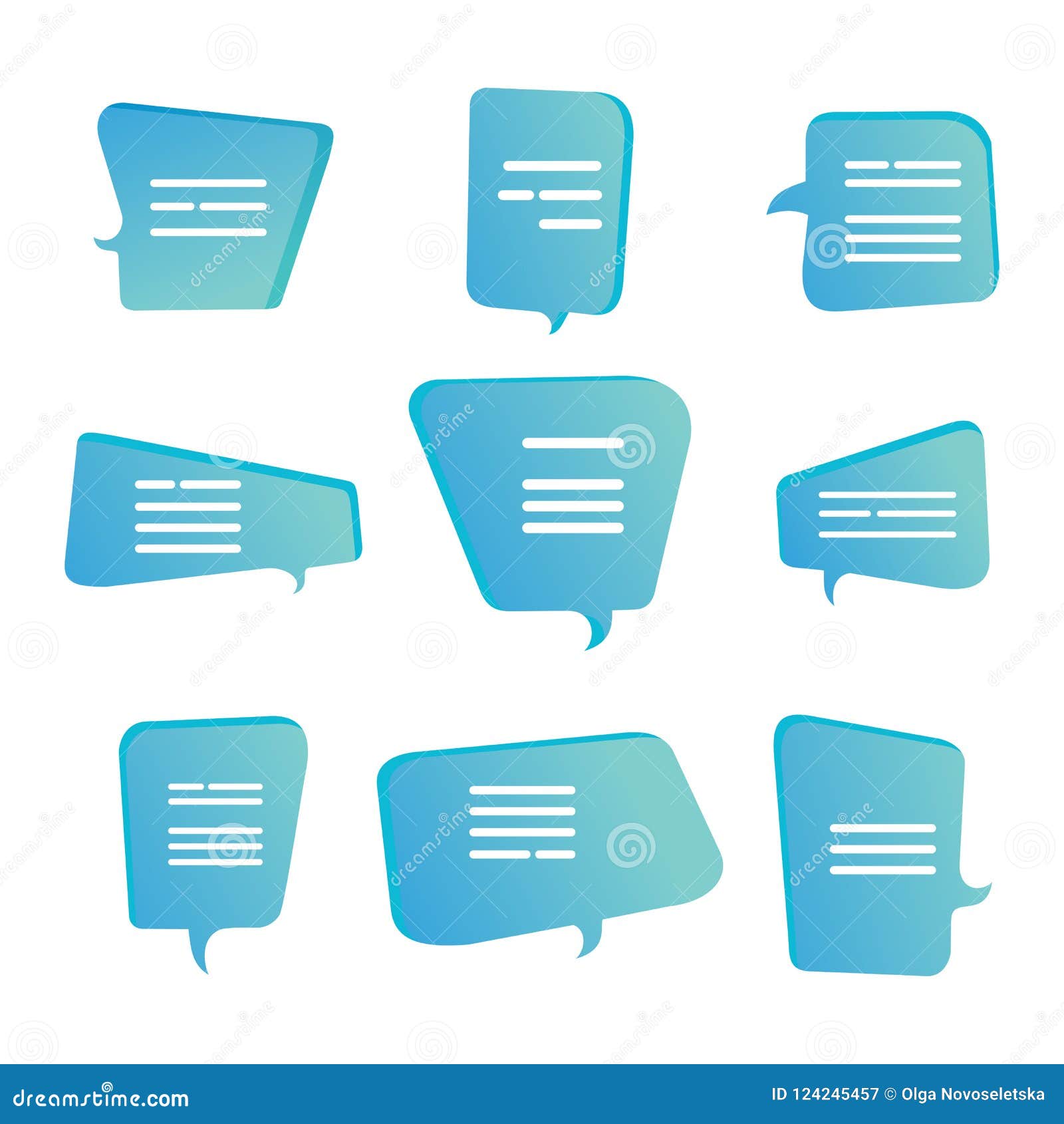 Shape Speech Talking Cloud, Quote Box Set. Template Quote Bubbles Stock ...
