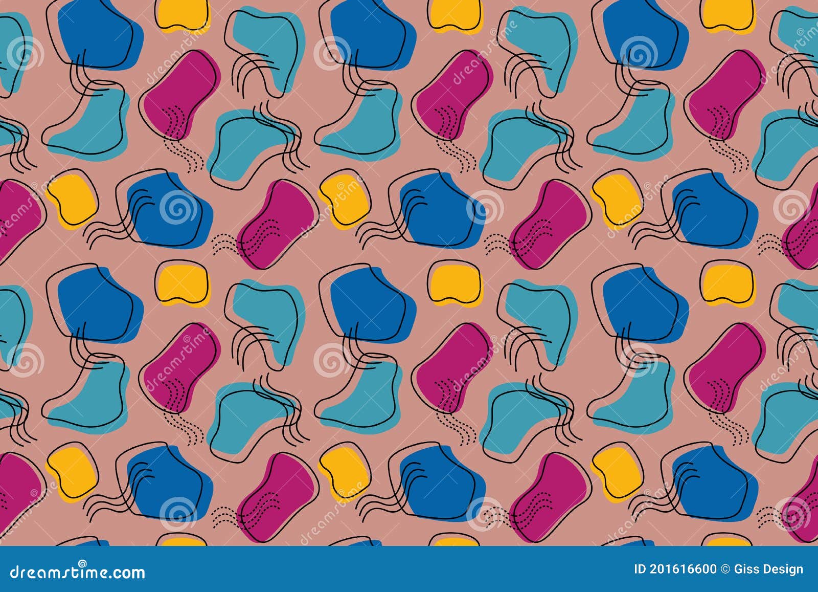 Abstract Cartoon Spots Seamless Vector Pattern Stock Vector ...